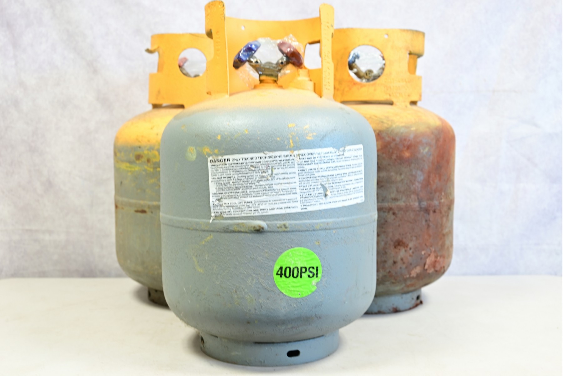 Trio Of Refrigerant Recovery Cylinders, 50 Lb Recovery Tank 400 PSI #4 ...