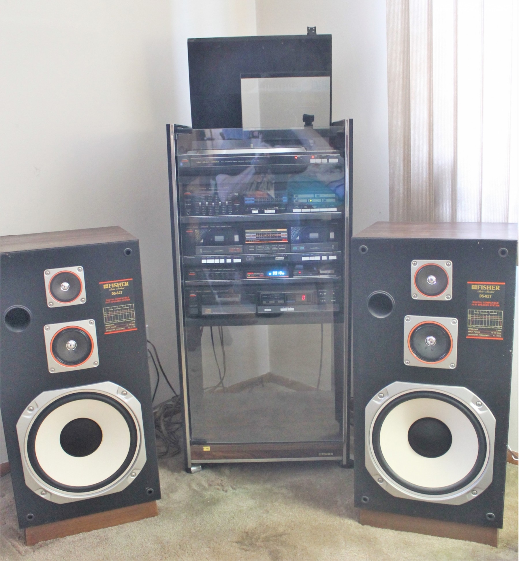Vintage Studio Standard Stereo Rack System By Fisher With Fisher DS-827 ...