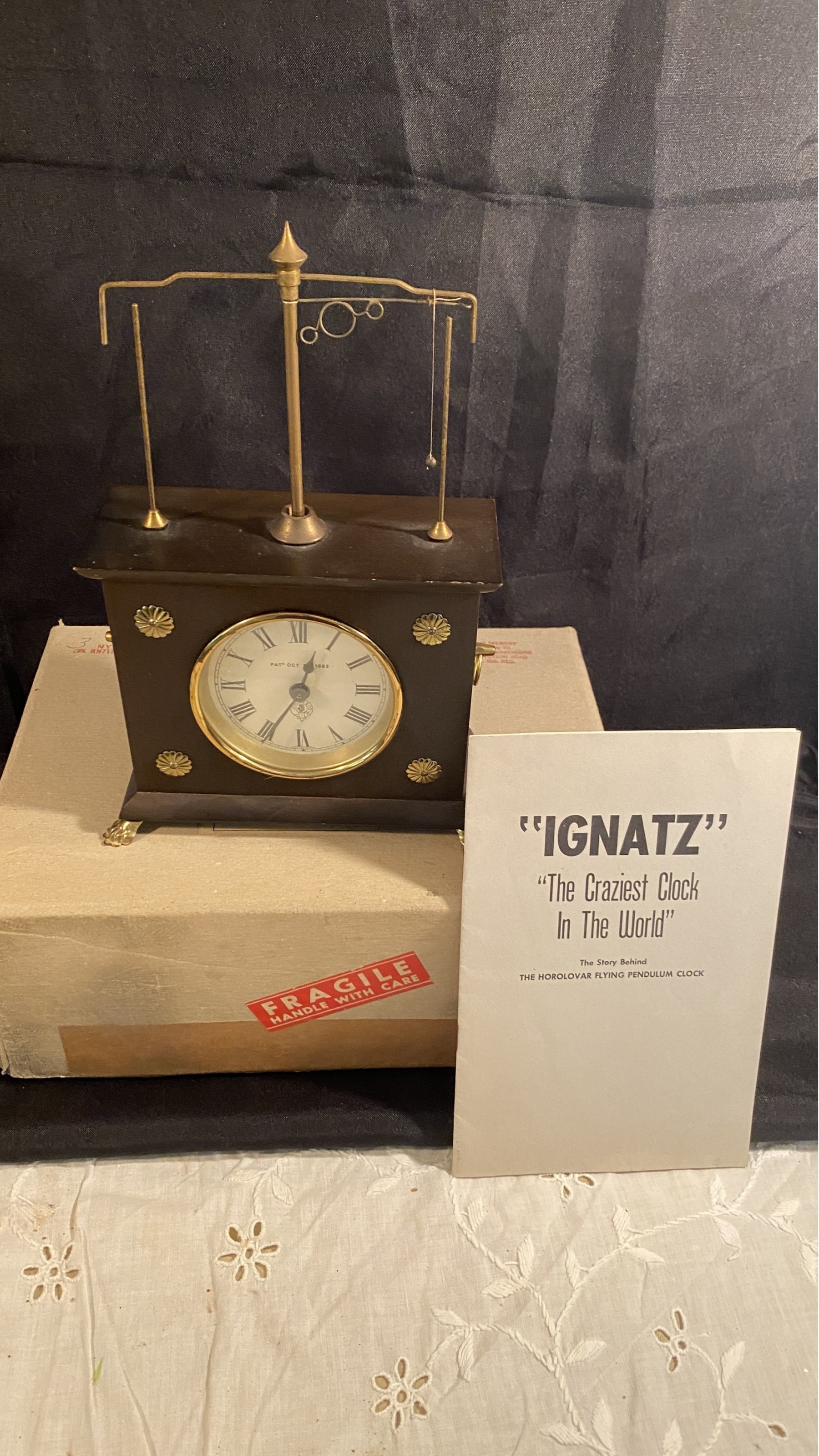 A Vintage Genuine HOROLOVAR Crazy Ignatz Flying Pendulum Clock 1960s ...