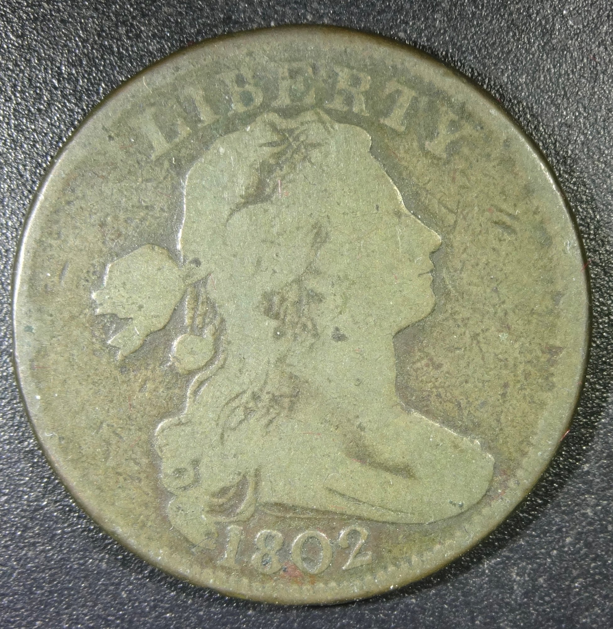 1802 Draped Bust Large Cent - No Stems #1117 | Auctionninja.com