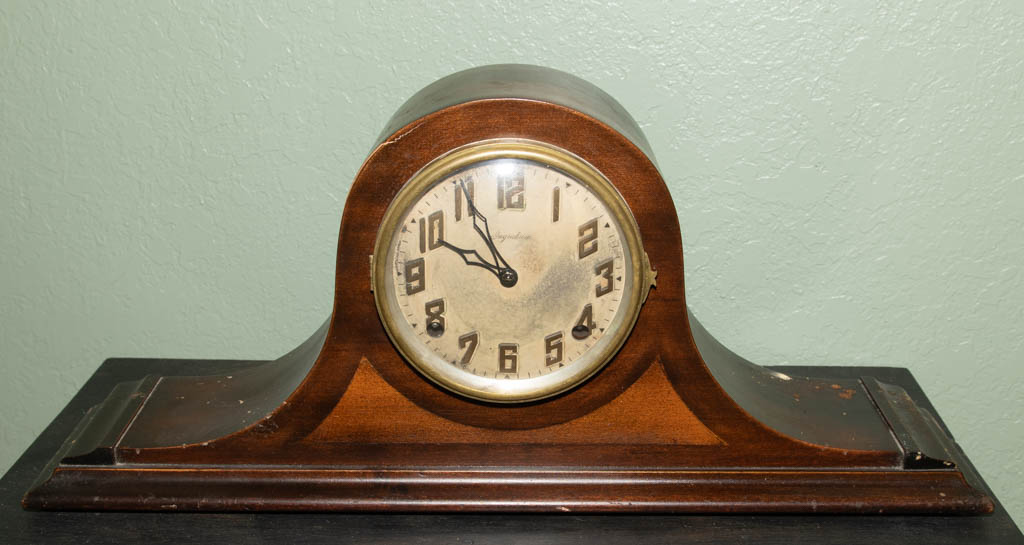 E. Ingraham Magic Duplex Mantel Clock Turnback Style Chime #48786 ...