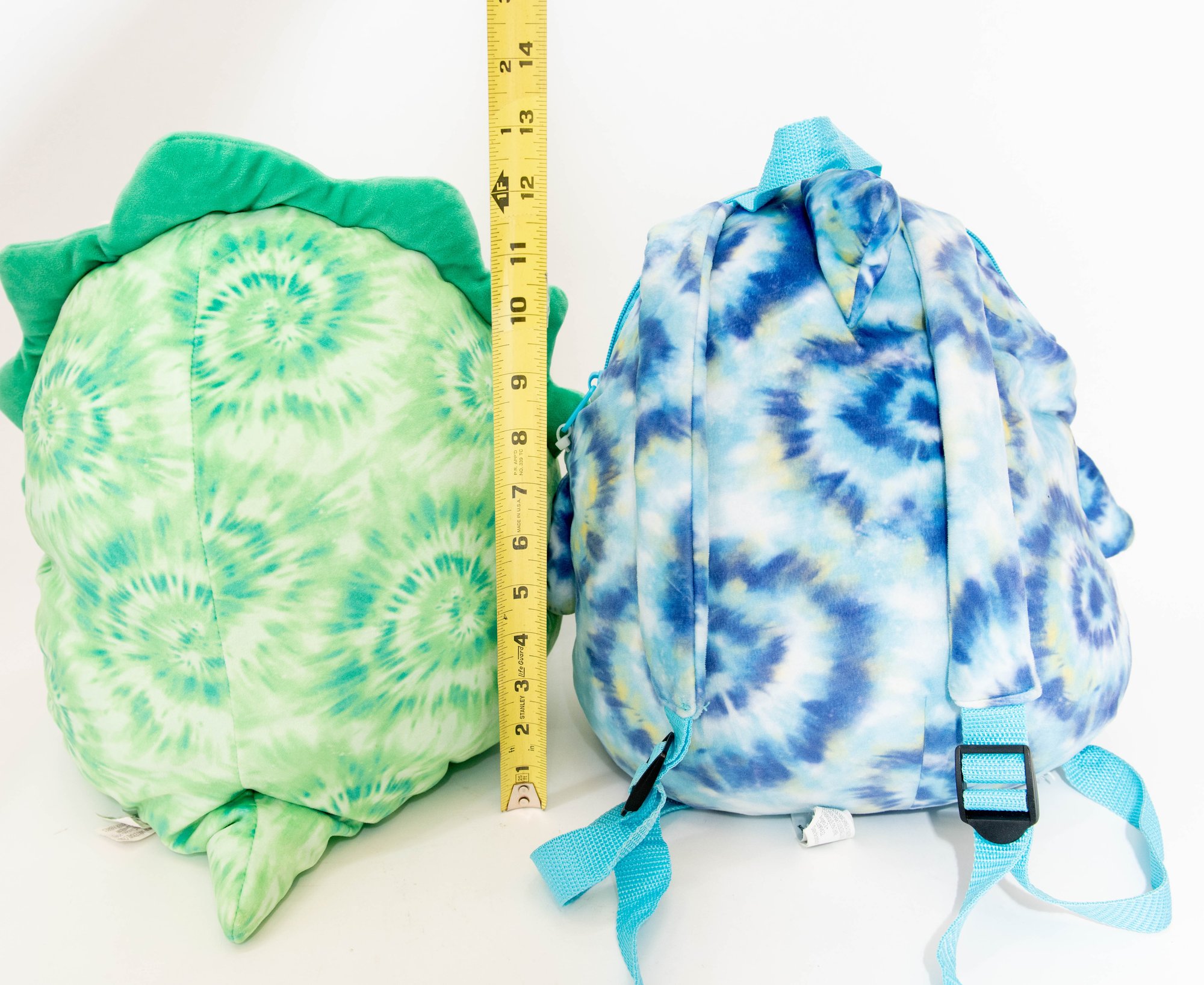Squishmallows Rocio The Green Dinosaur And Luther The Blue Tie Dye ...