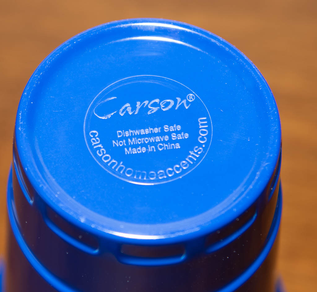 Set Of 6 Carson Home Accents Melamine Party Cups #52263 | Auctionninja.com