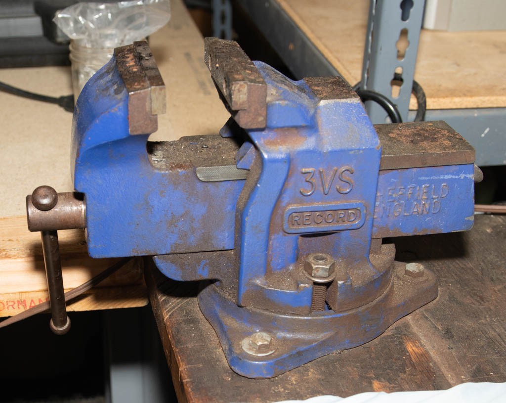Record 3VS Bench Vise 4" Jaws MADE IN ENGLAND Heavy Duty Swivel Base ...