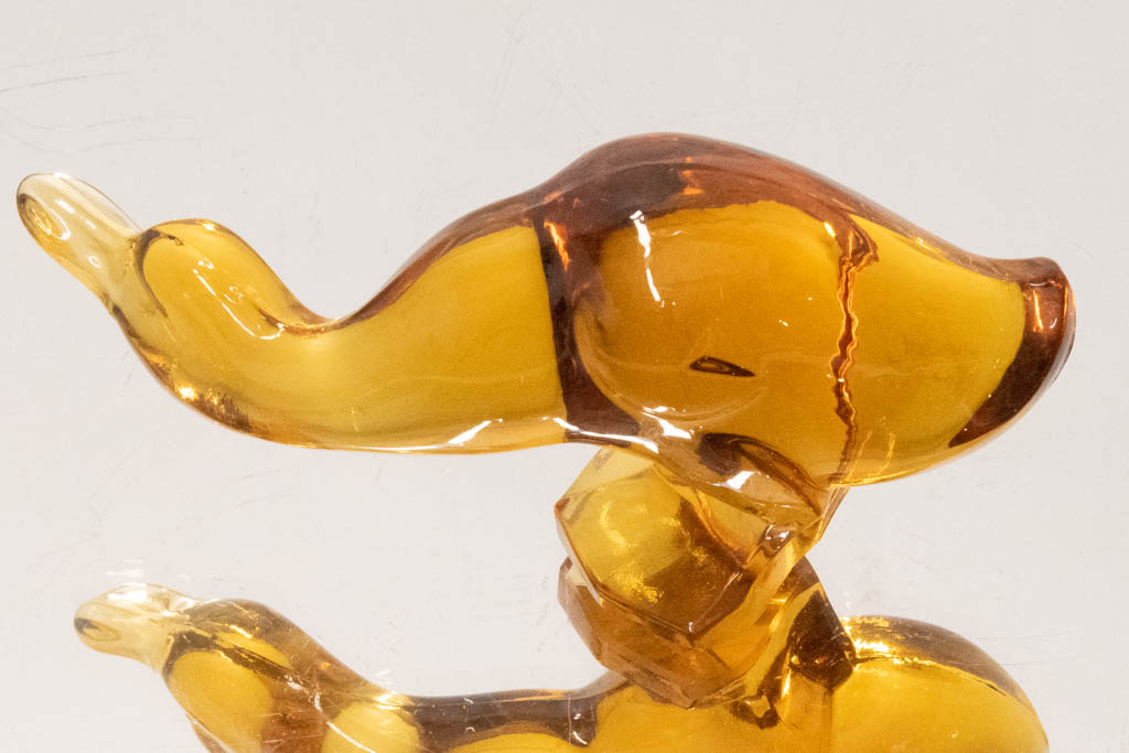 6" Fenton Amber Duck #1 #23085 | Auctionninja.com