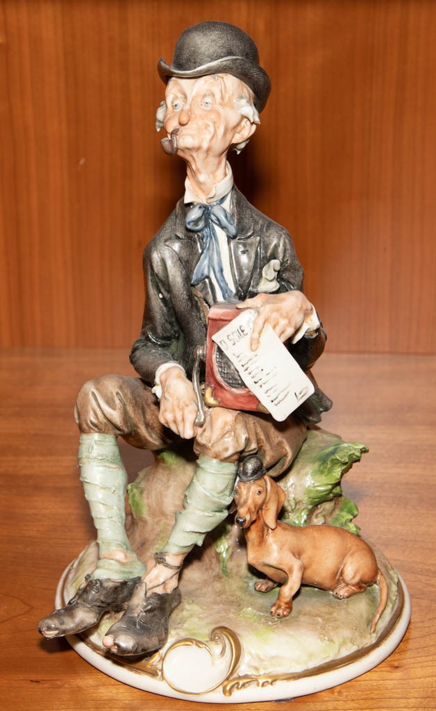 Vintage Capodimonte "The Organ Grinder" Giuseppe Cappe Man With ...