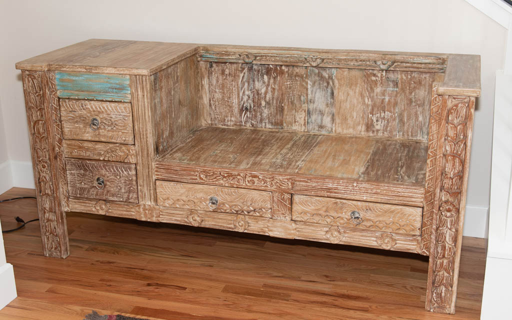 Sundance Catalog Ranch Creek Reclaimed Wood Bench #43231 | Auctionninja.com