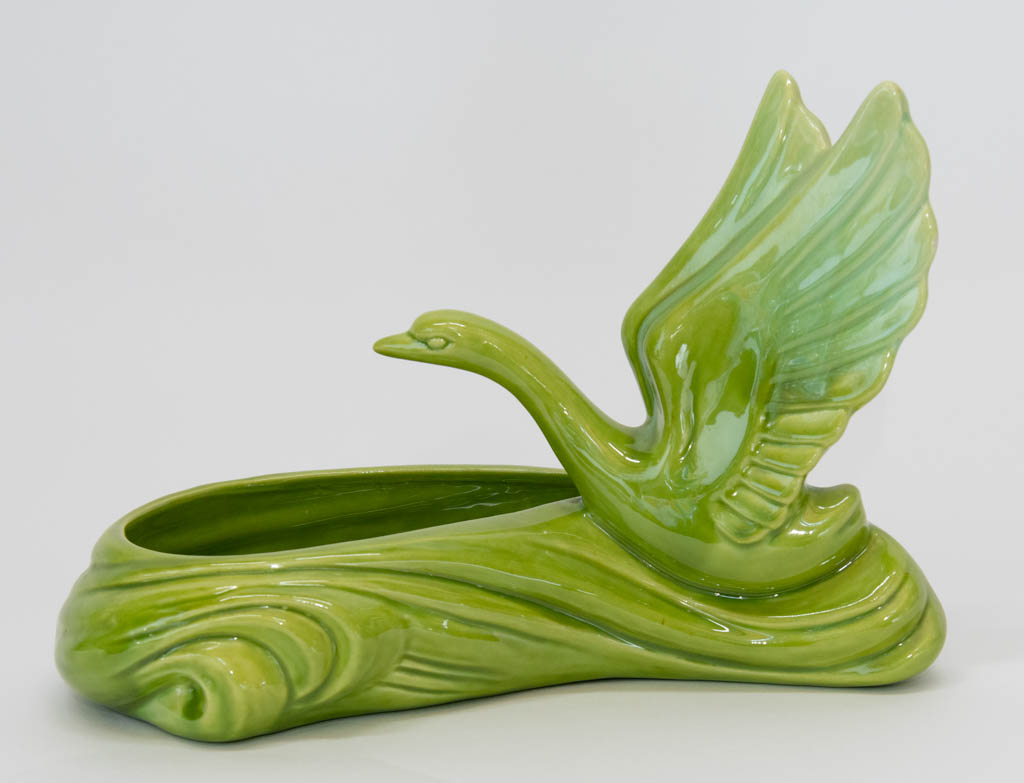 1960s Large Collection Haeger Pottery Green Bird Swan Planter 3774-A ...