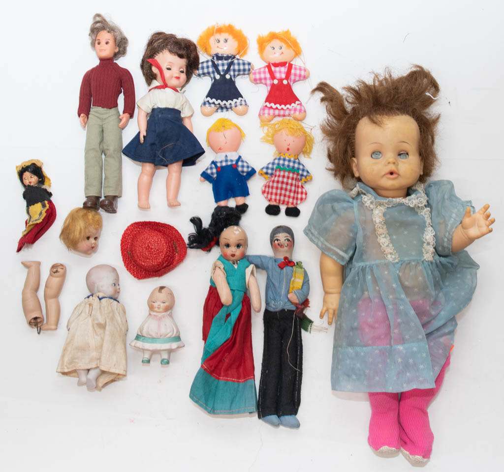Lot Of Vintage Composite And Plastic Dolls And Doll Parts #47242 ...