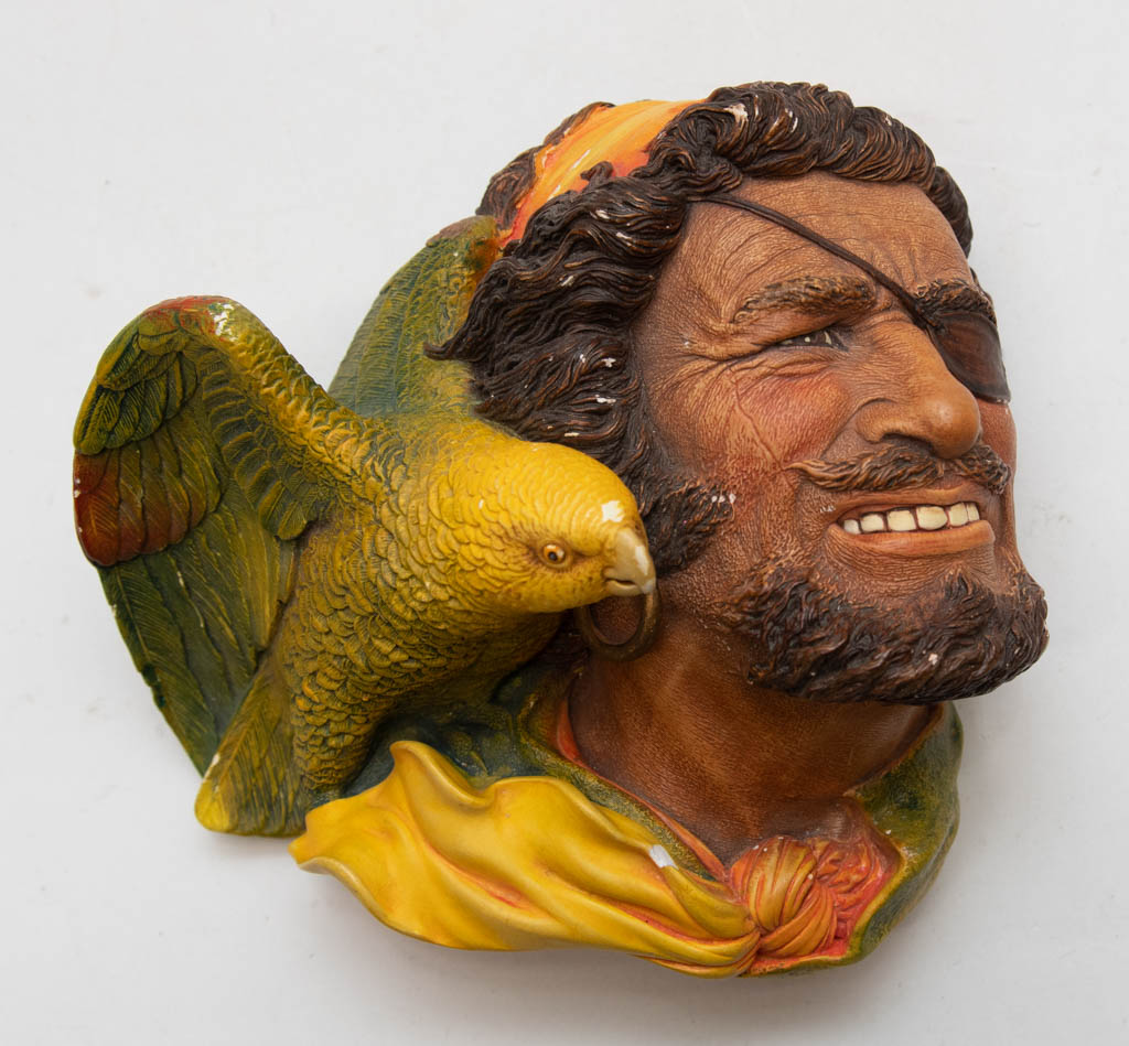 1970s Bossons England Chalkware Pirate Wall Decor #48529 | Auctionninja.com