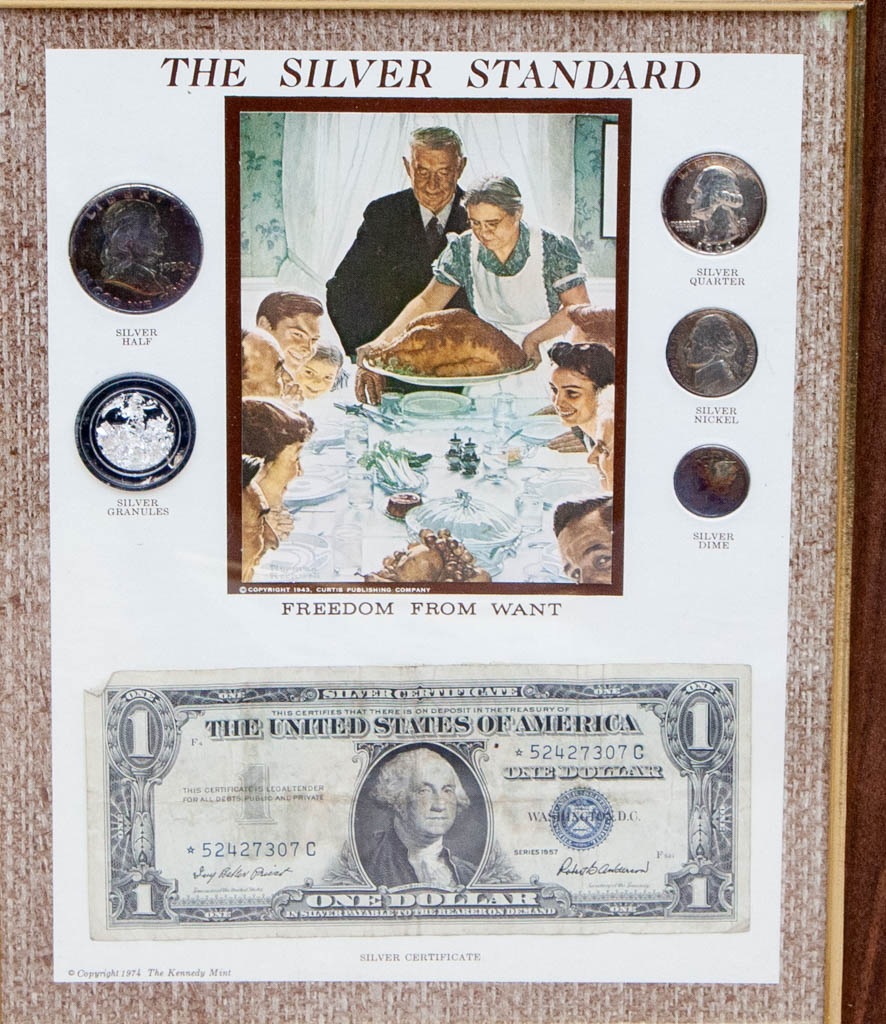 1974 The Kennedy Mint Silver Standard Framed Coins And Dollar #41014 ...