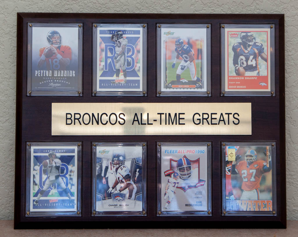 Broncos All-Time Greats Trading Cards Wall Display #41069 ...
