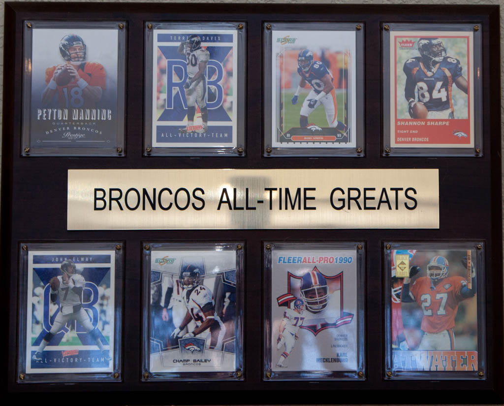 Broncos All-Time Greats Trading Cards Wall Display #41069 ...