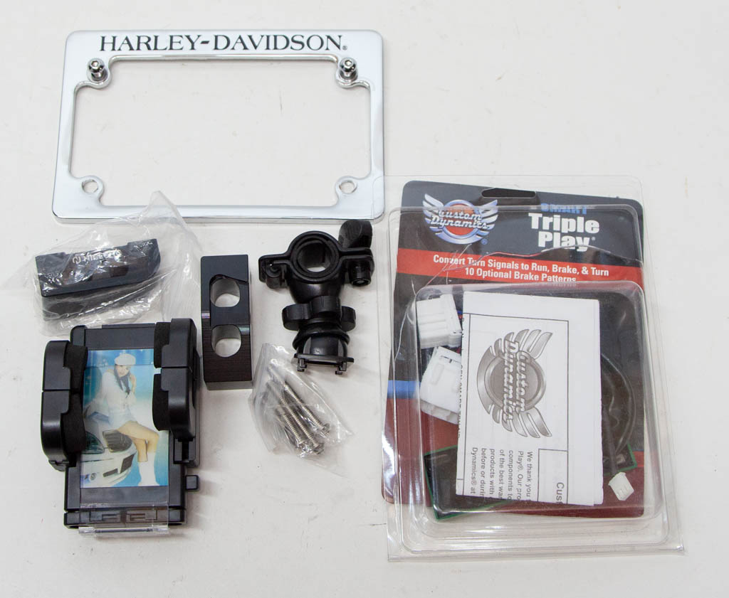 Harley Davidson License Plate Chrome Frame, Triple Play And Mounting ...