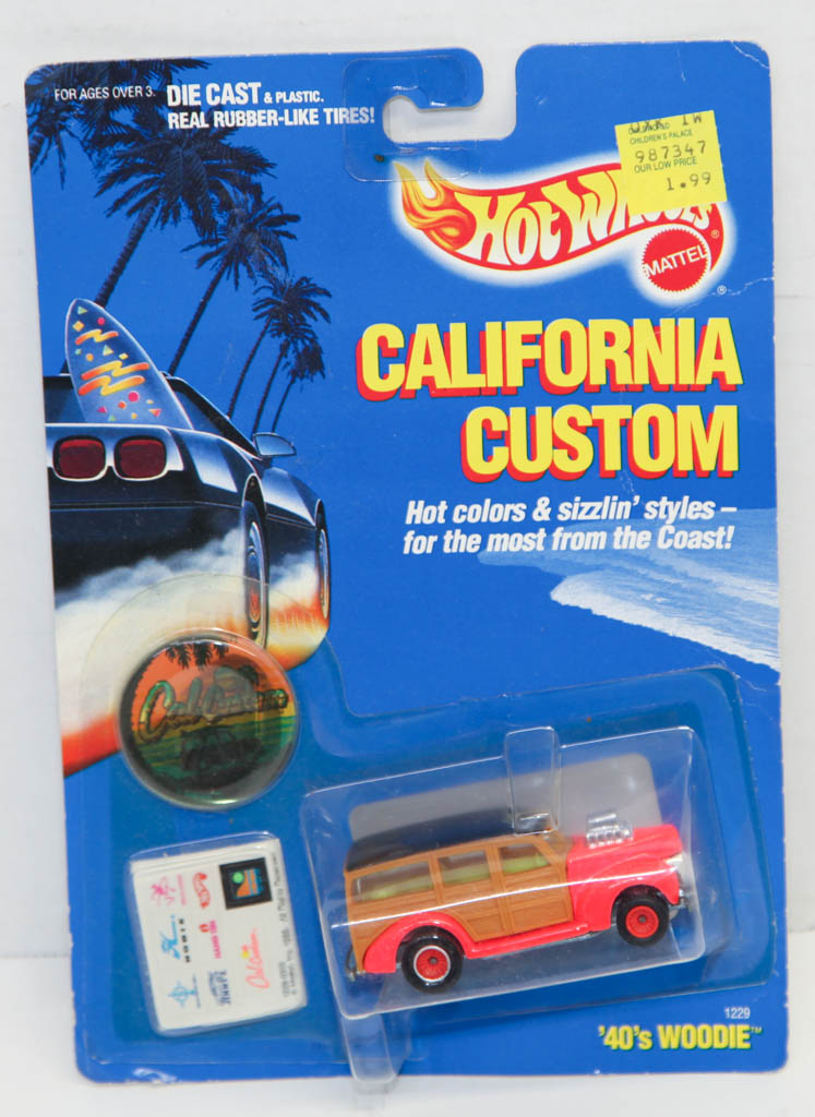 1989 Hot Wheels California Custom 40s Woodie Die Cast 1:64 Scale #27407 ...