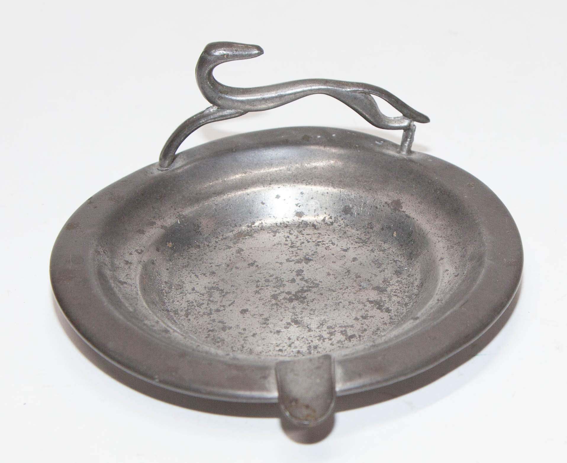 Vintage Pewter Art Deco Ashtray With Greyhound Handle #56568 ...