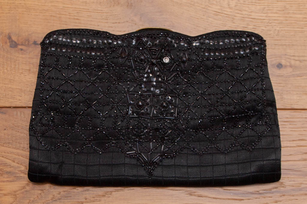 Black Victorian Heavily Beaded Womens Clutch Purse #50912 ...