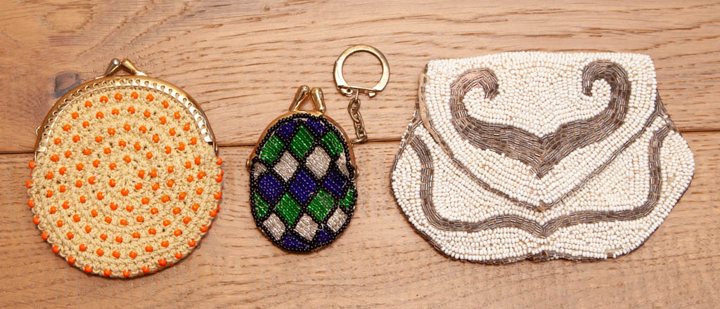 1920s Art Deco Ivory Beaded Wallet, 1960s Orange Yellow, And 1940s ...