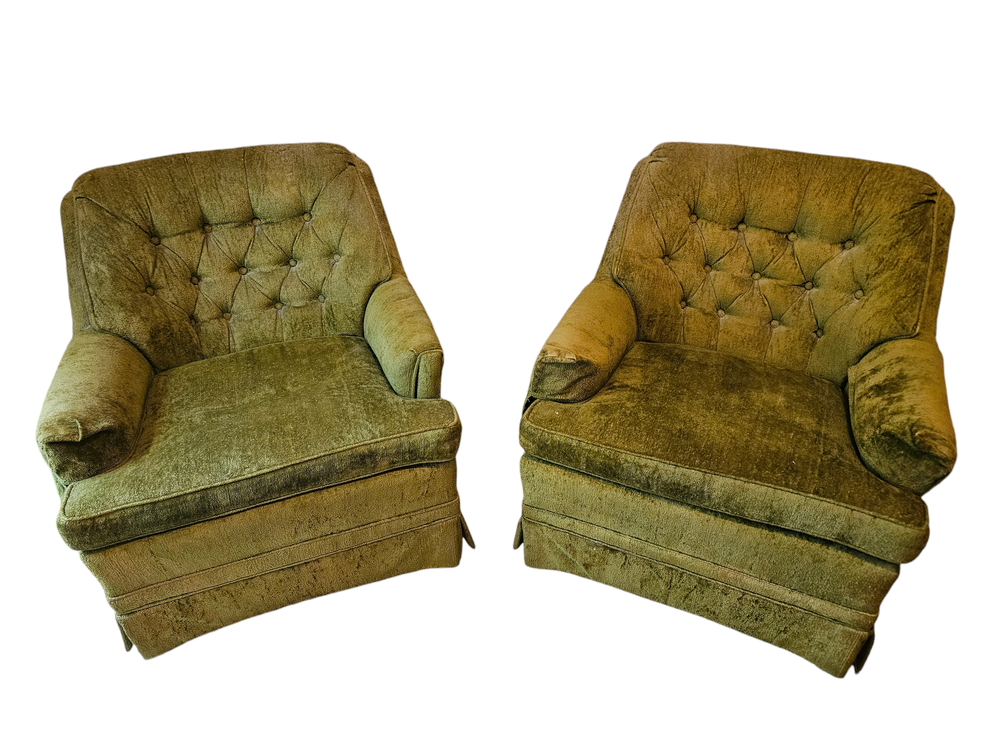 Mid Century Modern Jamestown Green Chairs #1492 | Auctionninja.com