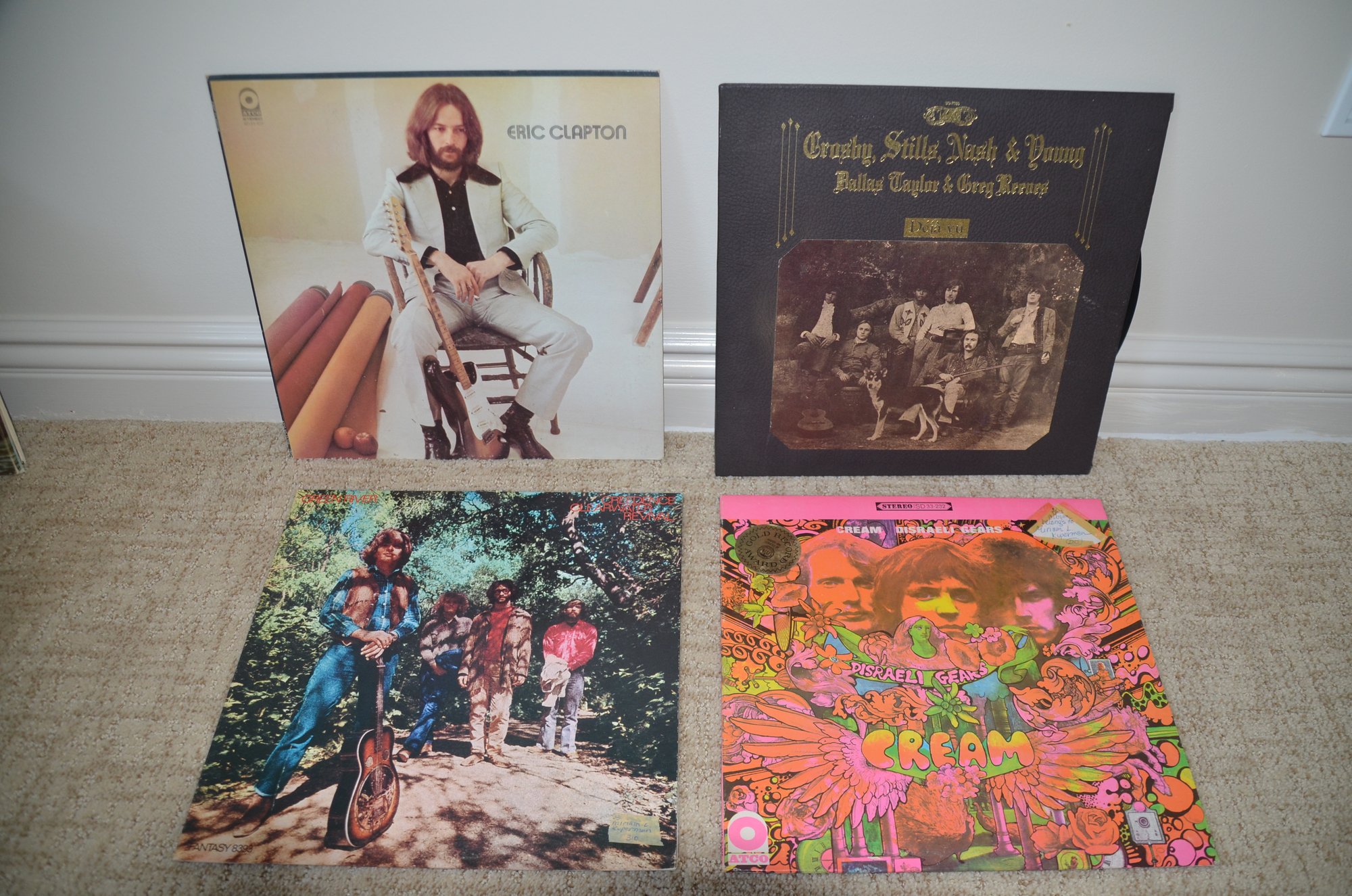 3) Record Album Lot Of 4 - Eric Clapton -Cosby Stills And Nash ...