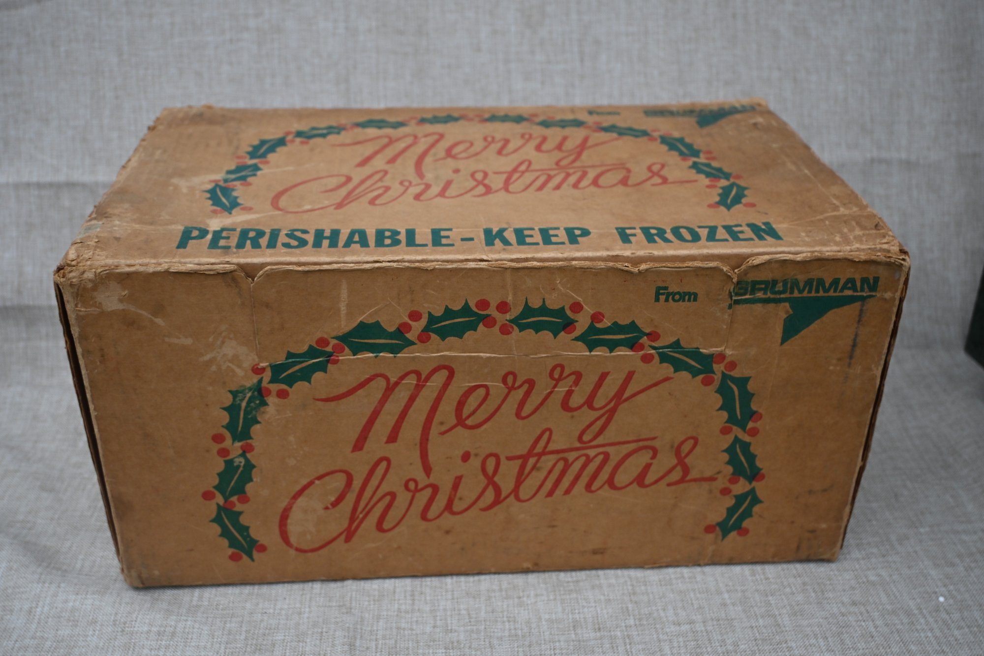 114) Vintage Grumman Corp. Cardboard Christmas Turkey Box - Cool ...