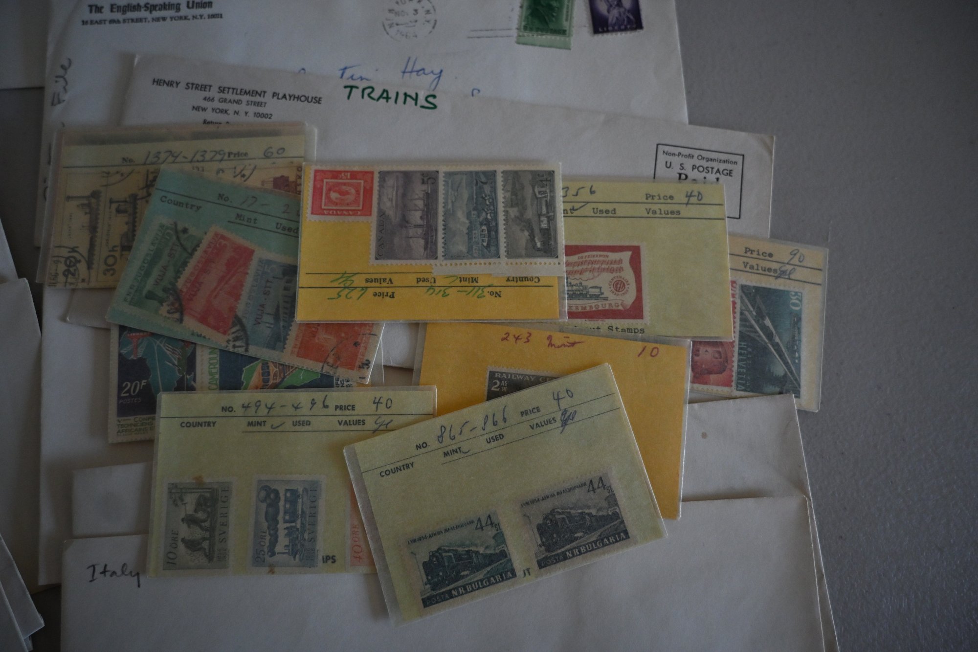 138) LARGE Vintage Postage Stamps Used / Not Used By Theme In Envelopes ...