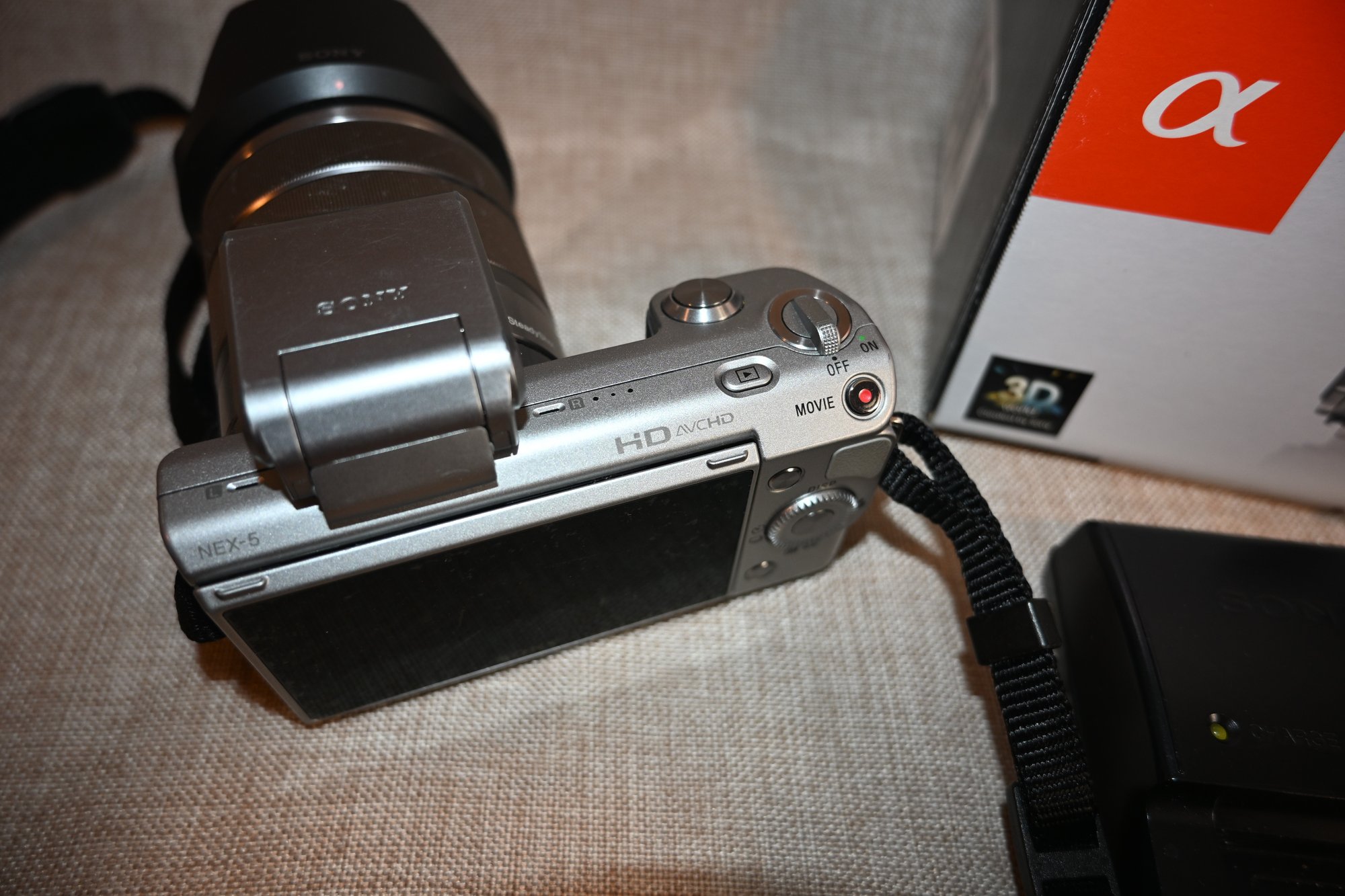 82) Sony Nex-5 Digital Camera, SD Card Battery Charger And Manual ...