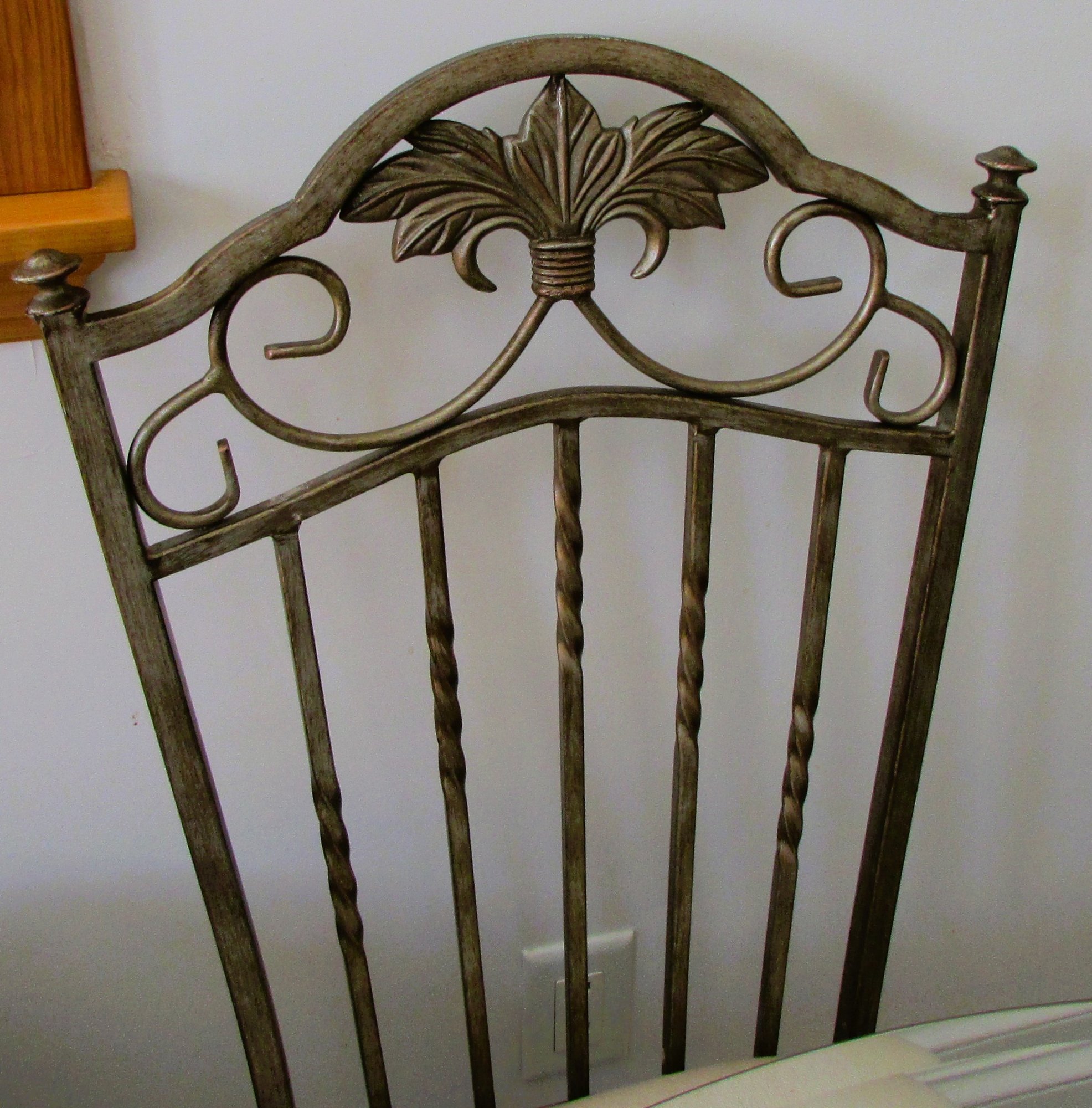 Wrought Iron And Glass 5 Piece Kitchen Table And Chairs #1663 ...