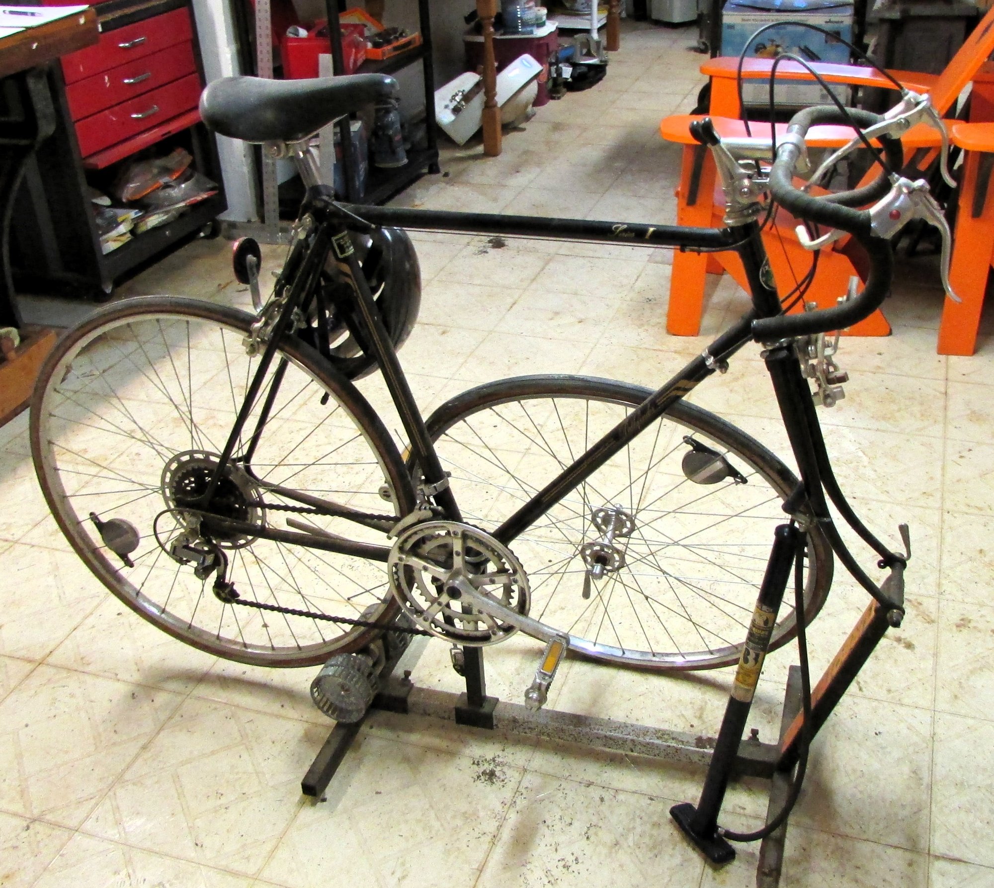 Puch 10 Speed Racing Bicycle On Training Stand With Air Pump #1812 ...