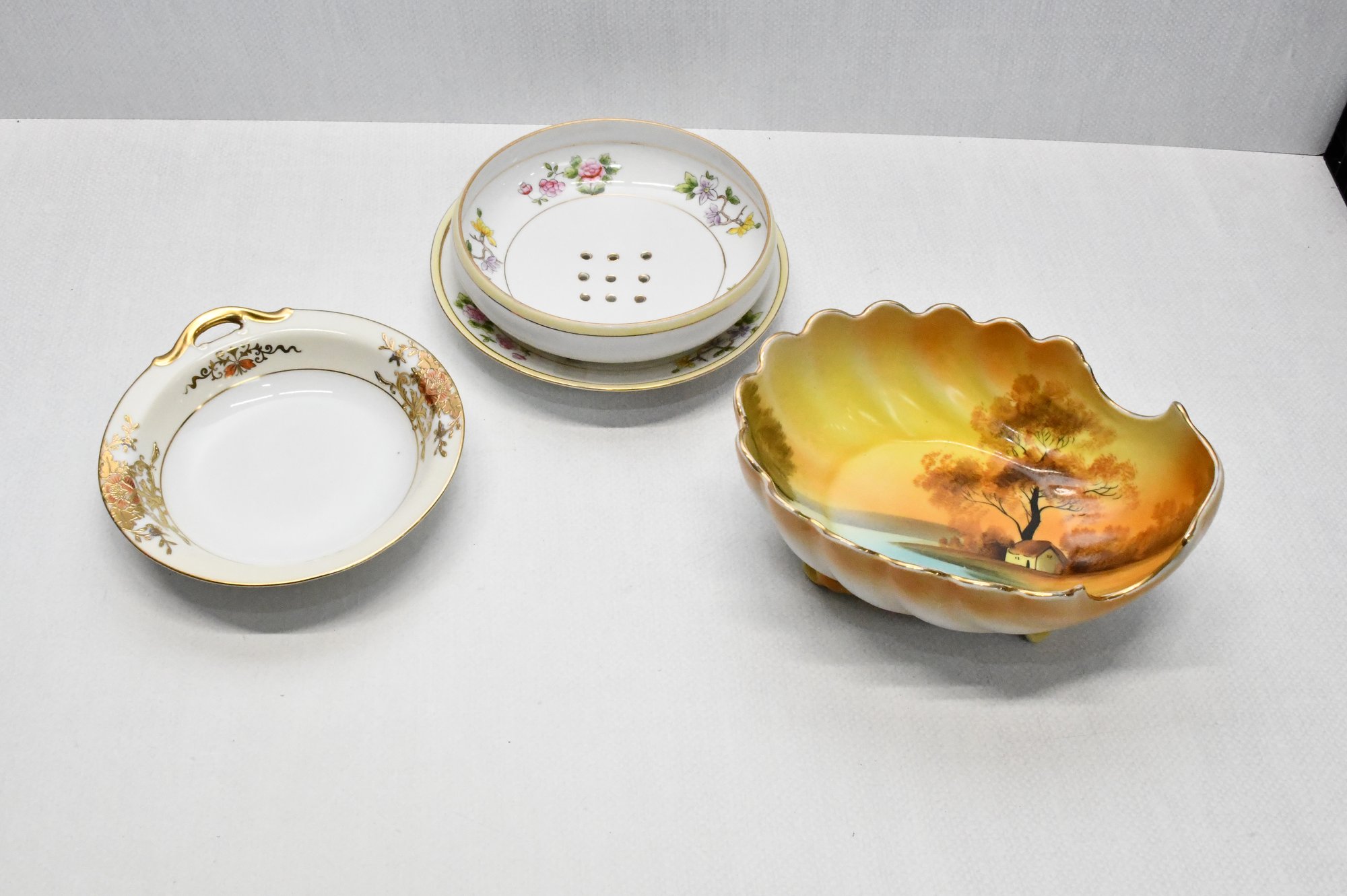 Noritake Handled Bowl, Noritake Bowl (Small Nick On Underside), Nippon Bowl W/Underplate #1013 ...
