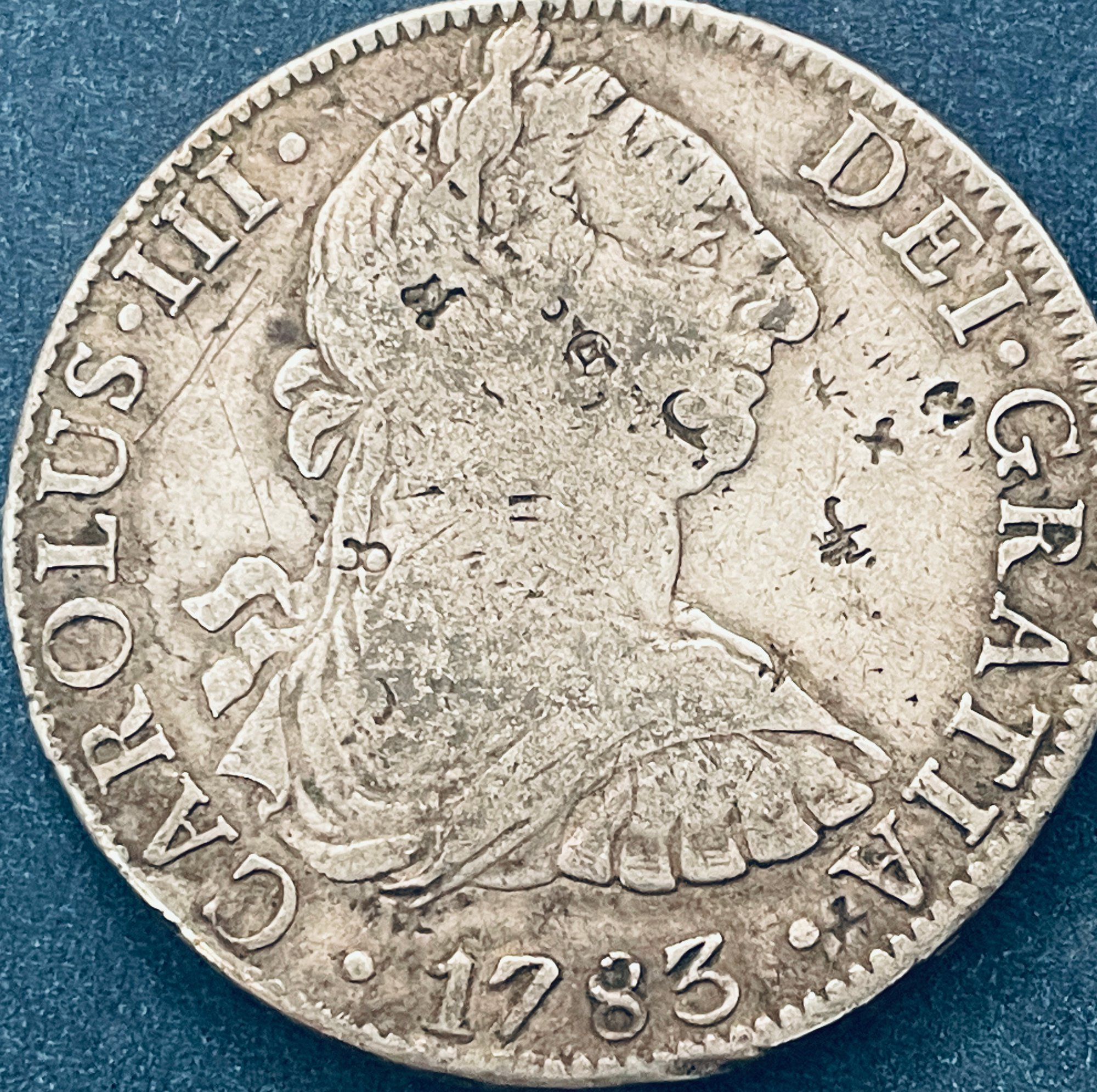 1783 CHARLES IV MEXICO 8 REALES SILVER COLONIAL COIN #9314 ...
