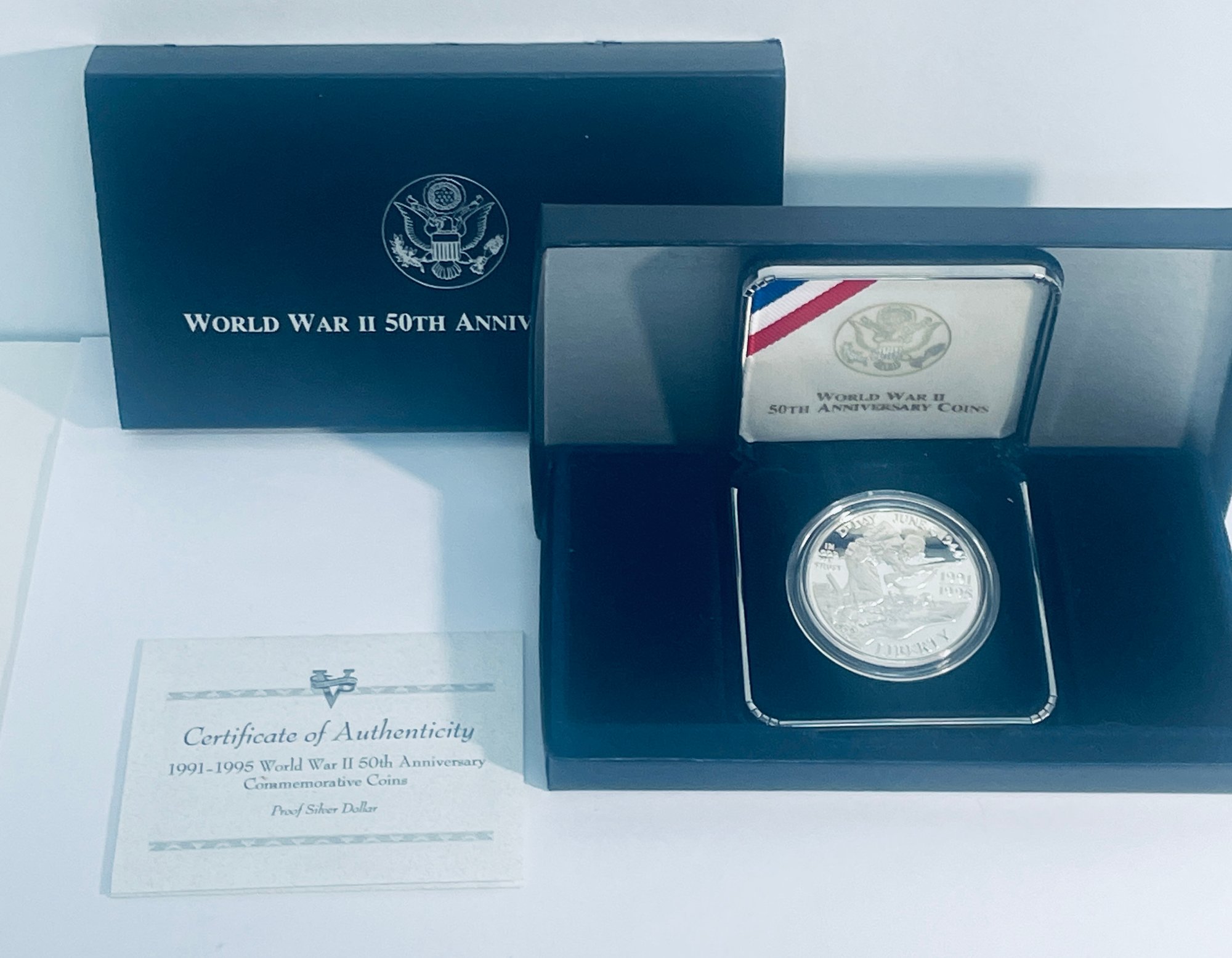 1991-1995 WORLD WAR II 50TH ANNIVERSARY COMMEMORATIVE SILVER PROOF ...