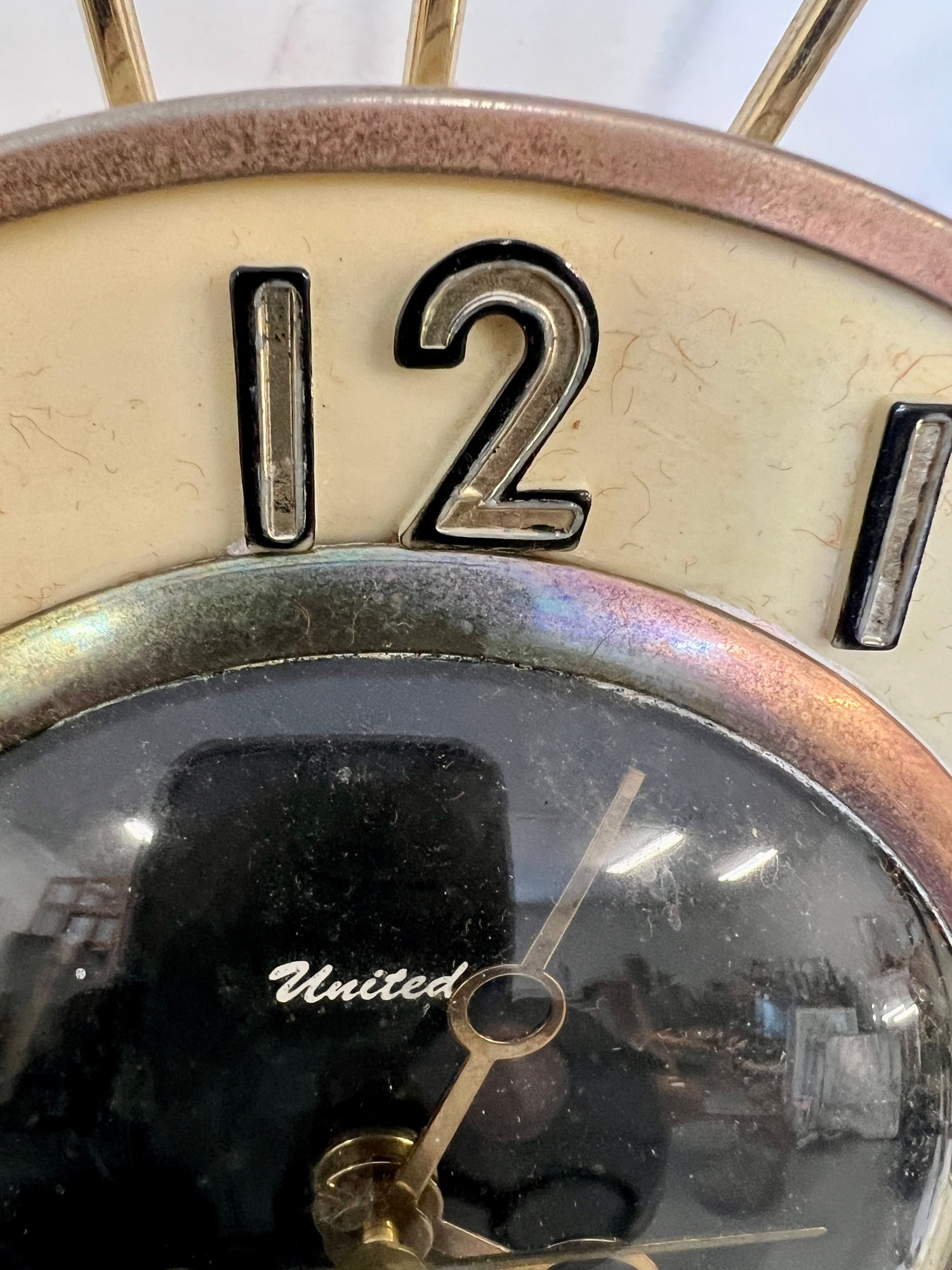 Vintage United Metal Goods Model 79 Starburst Wall Clock #2707 ...