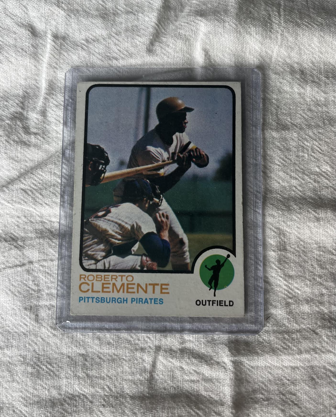 1973 Roberto Clemente Crease Free Clean Surface Topps Baseball Card ...