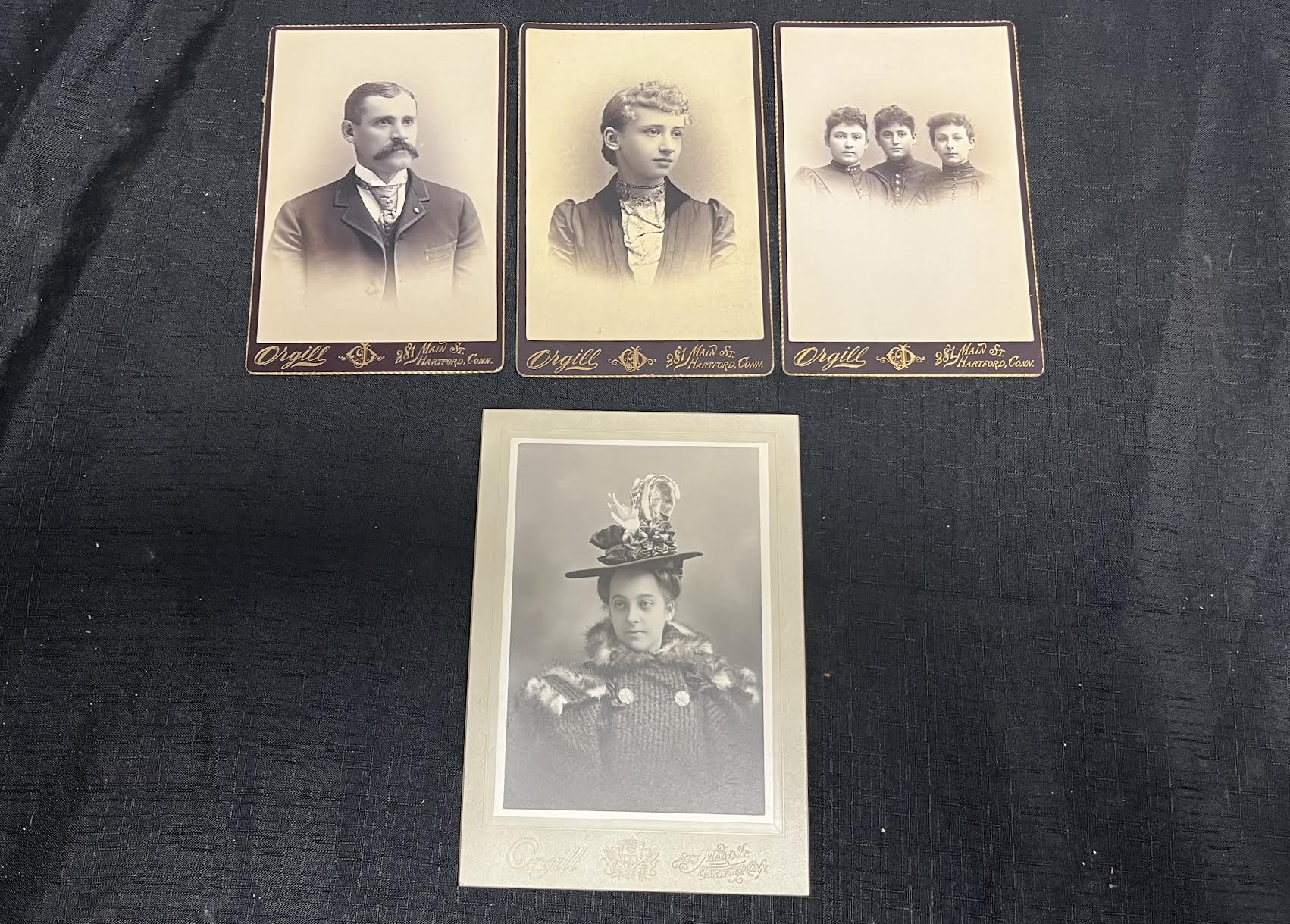 1889 Antique J. Orgill Photographic Art Studio Negatives, Hartford CT ...