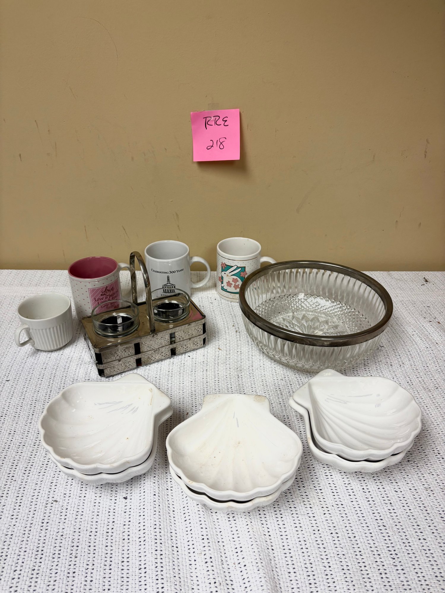 Shell Dishes Crystal Bowl Cups #20800 | Auctionninja.com
