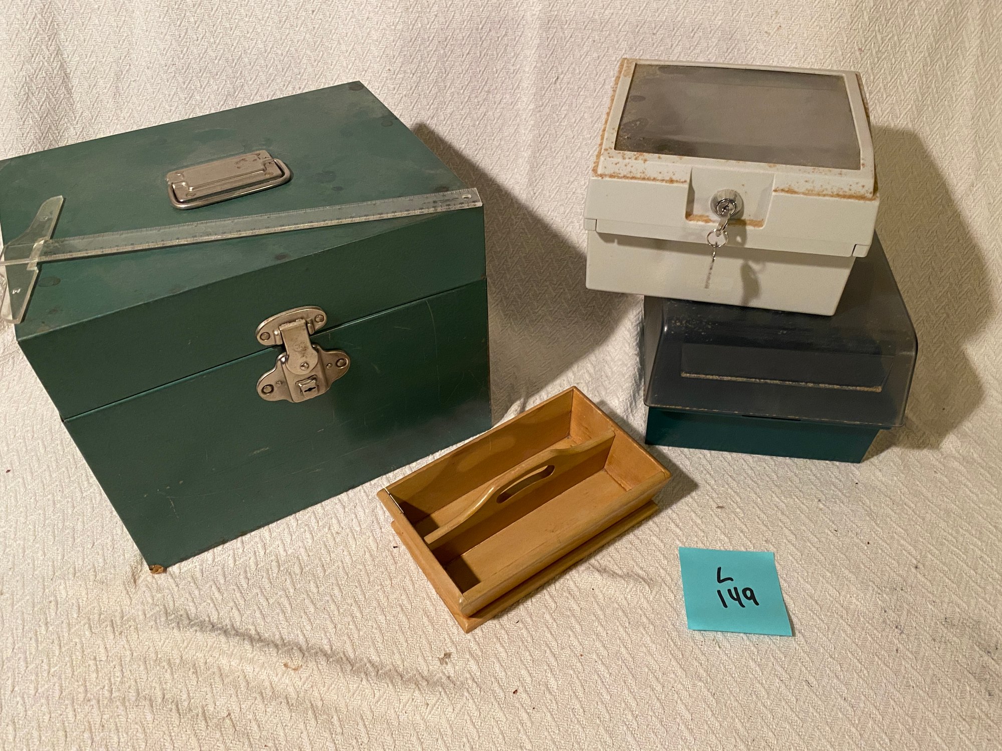 Small Metal Storage Boxes With Locks And Or Latches, Wooden Organizer ...