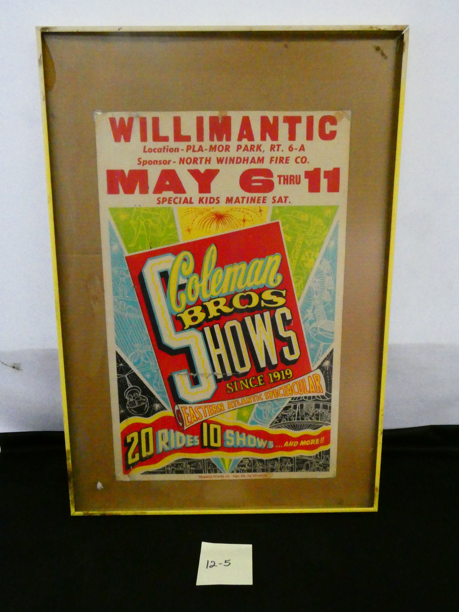 Vintage Poster From Coleman Bros Show In Willimantic! #9659 ...