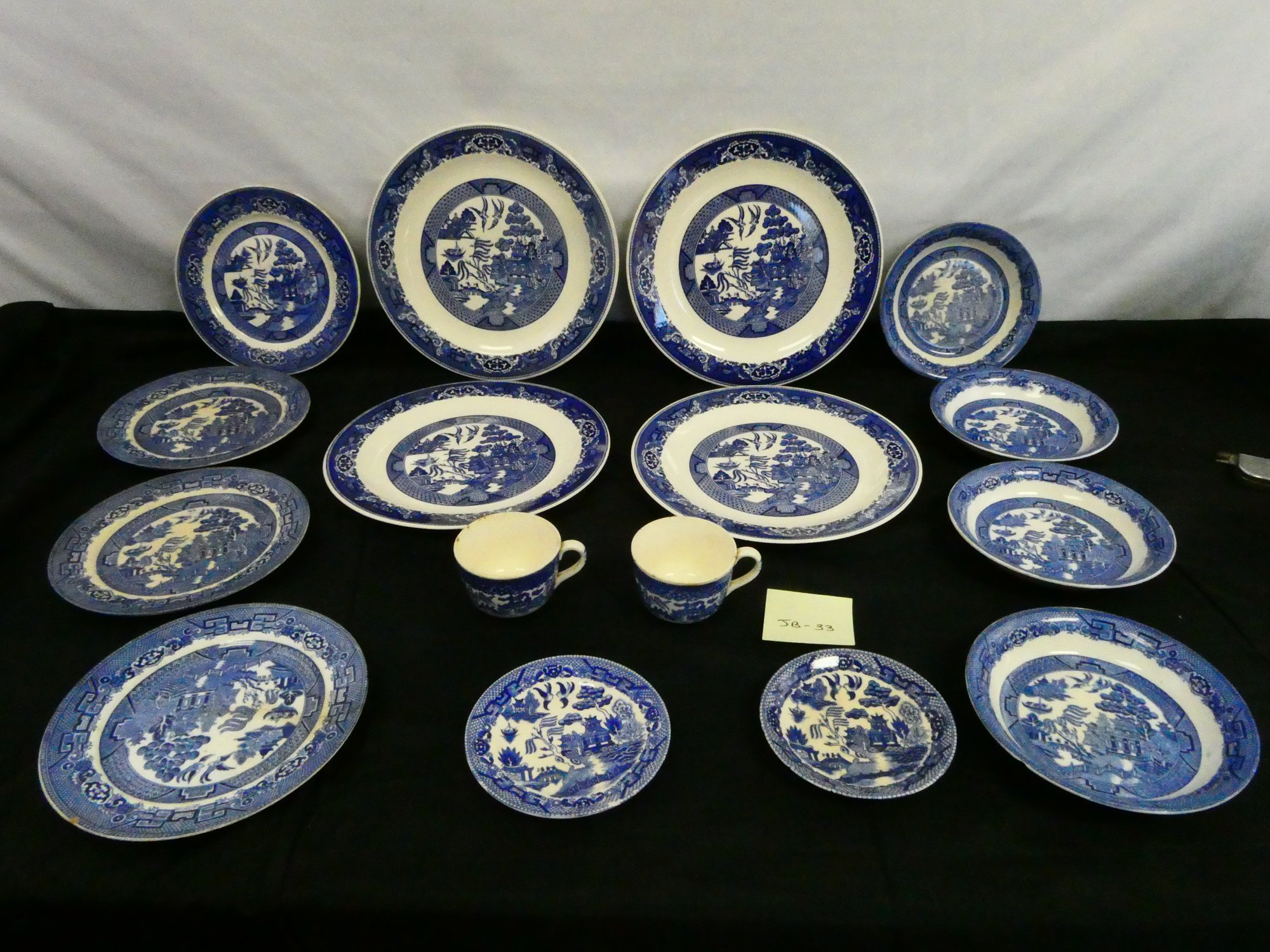 Mixed Set - Some Allertons English Blue Willow Dishes And Willow Ward ...