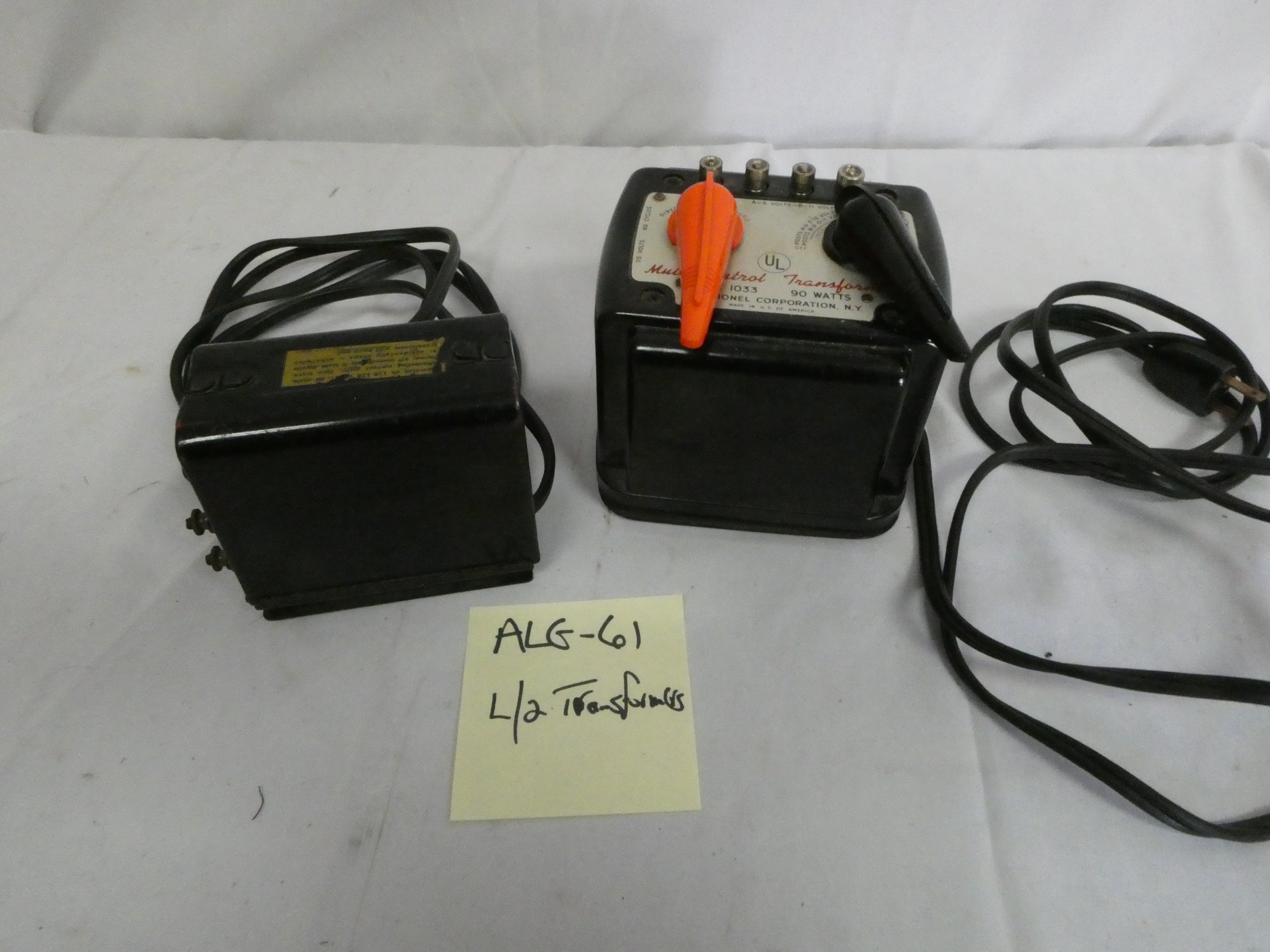 (Lot Of 2) Model Railroad Transformers - Lionel Type 1033 And Marx ...