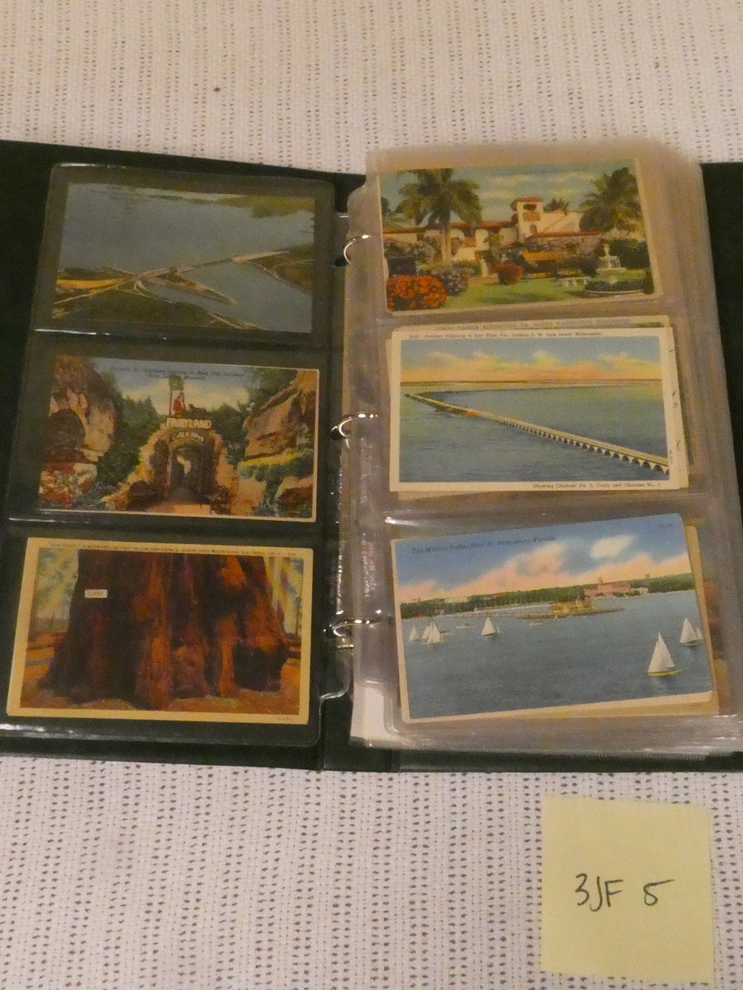 Postcard Album Filled With Linen Finish And B&W Postcards ...