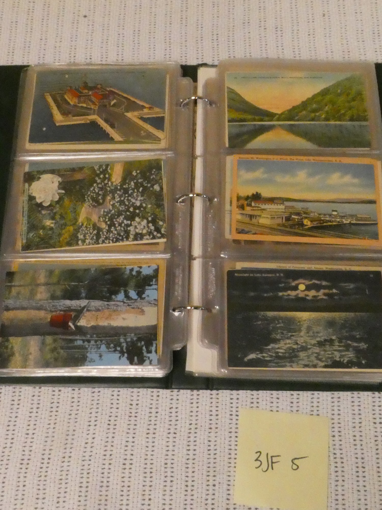 Postcard Album Filled With Linen Finish And B&W Postcards ...