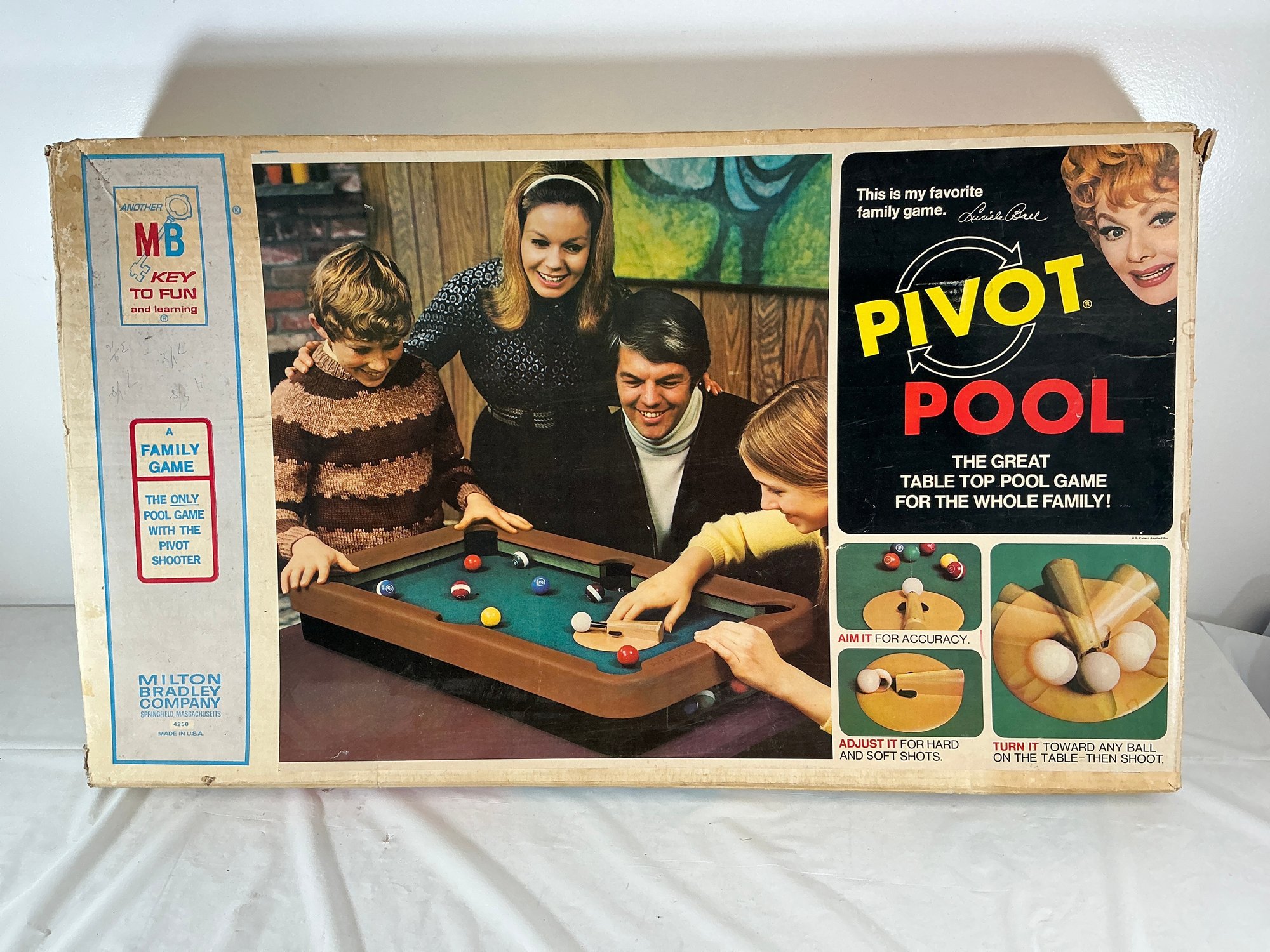 Vintage Pivot Pool Game With Box - Milton Bradley #24426 | Auctionninja.com