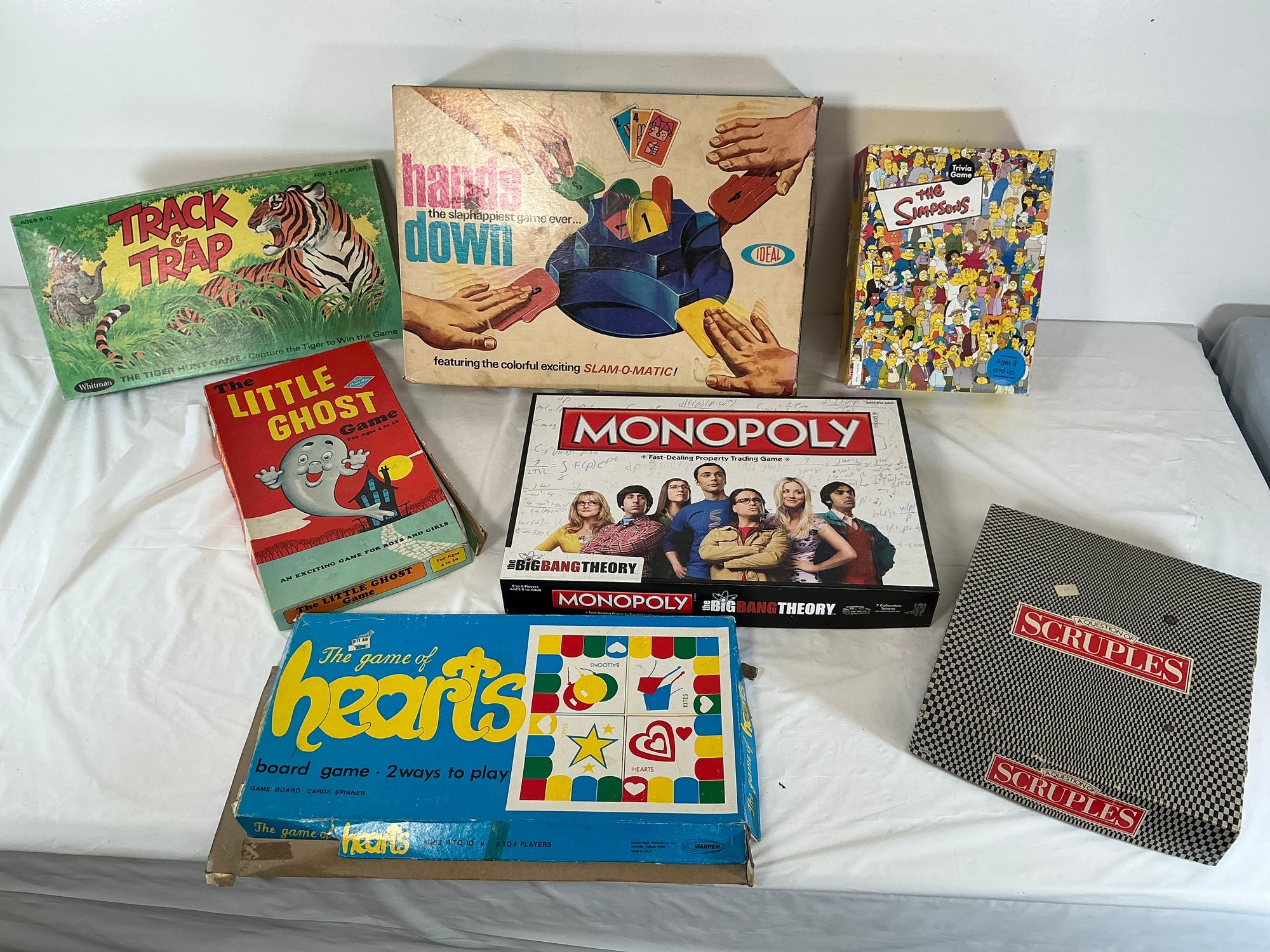 7 Vintage Games - Track & Trap, Hands Down, The Simpsons Trivia Game ...