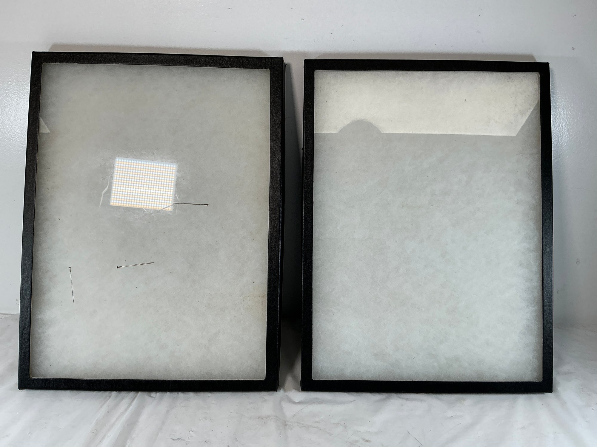 Two Display Cases With Glass Fronts - 1 In X 12 In X 16.5 In #29126 ...