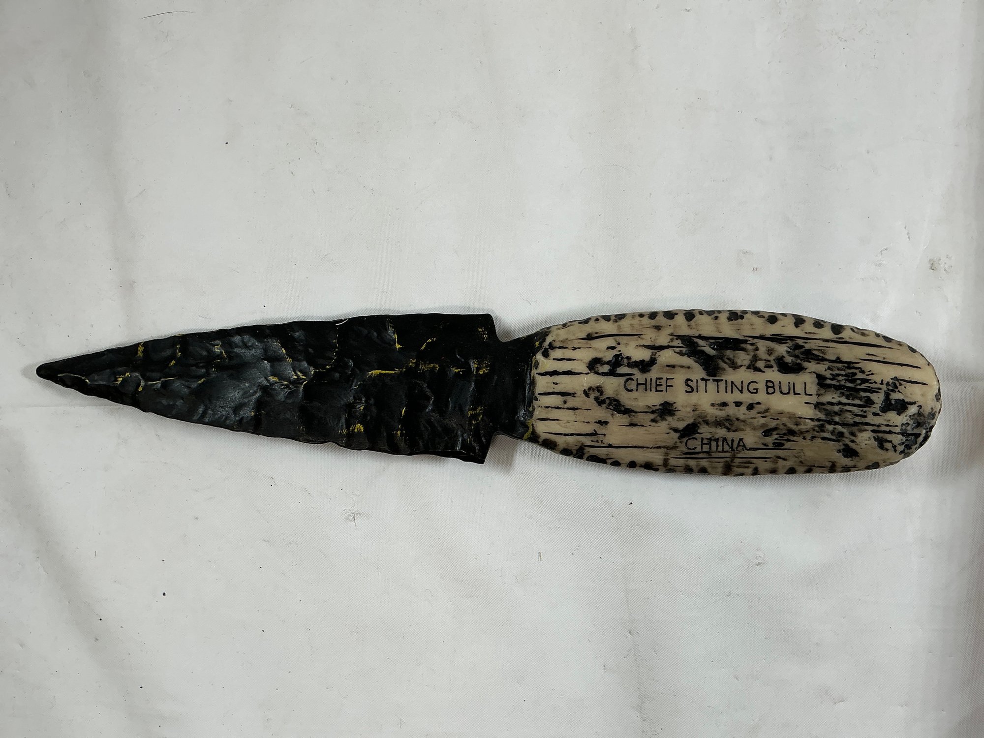 Custom-made Chief Sitting Bull Decorative Knife With Scrimshaw Handle ...