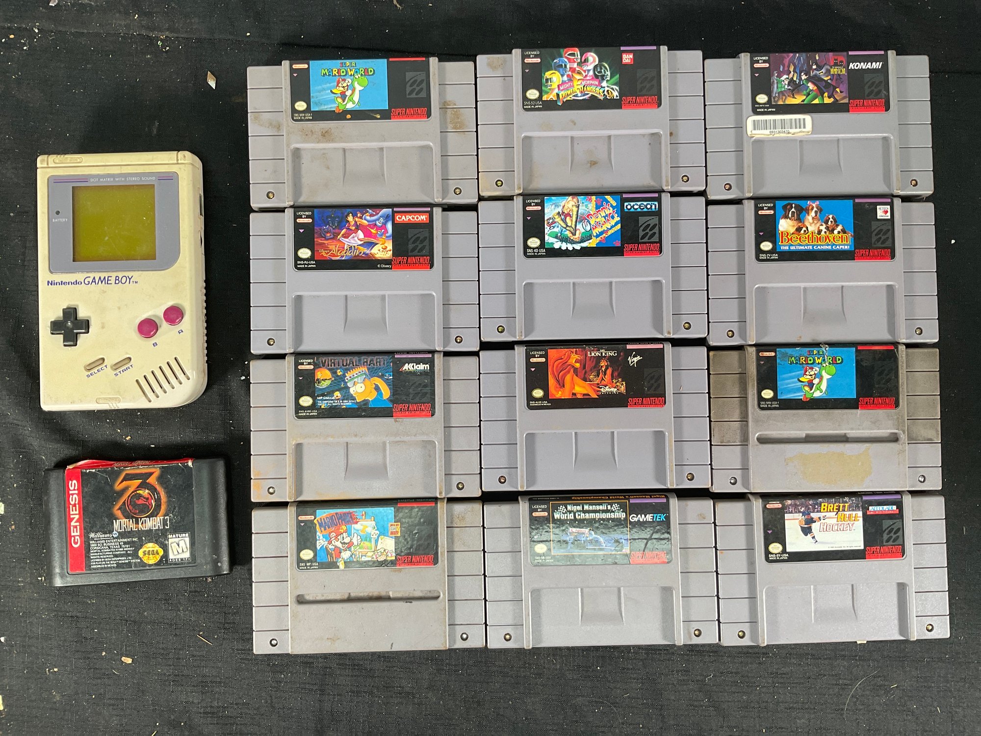 12 Super Nintendo Games, 1 Genesis Game, Game Boy - See Photos For ...