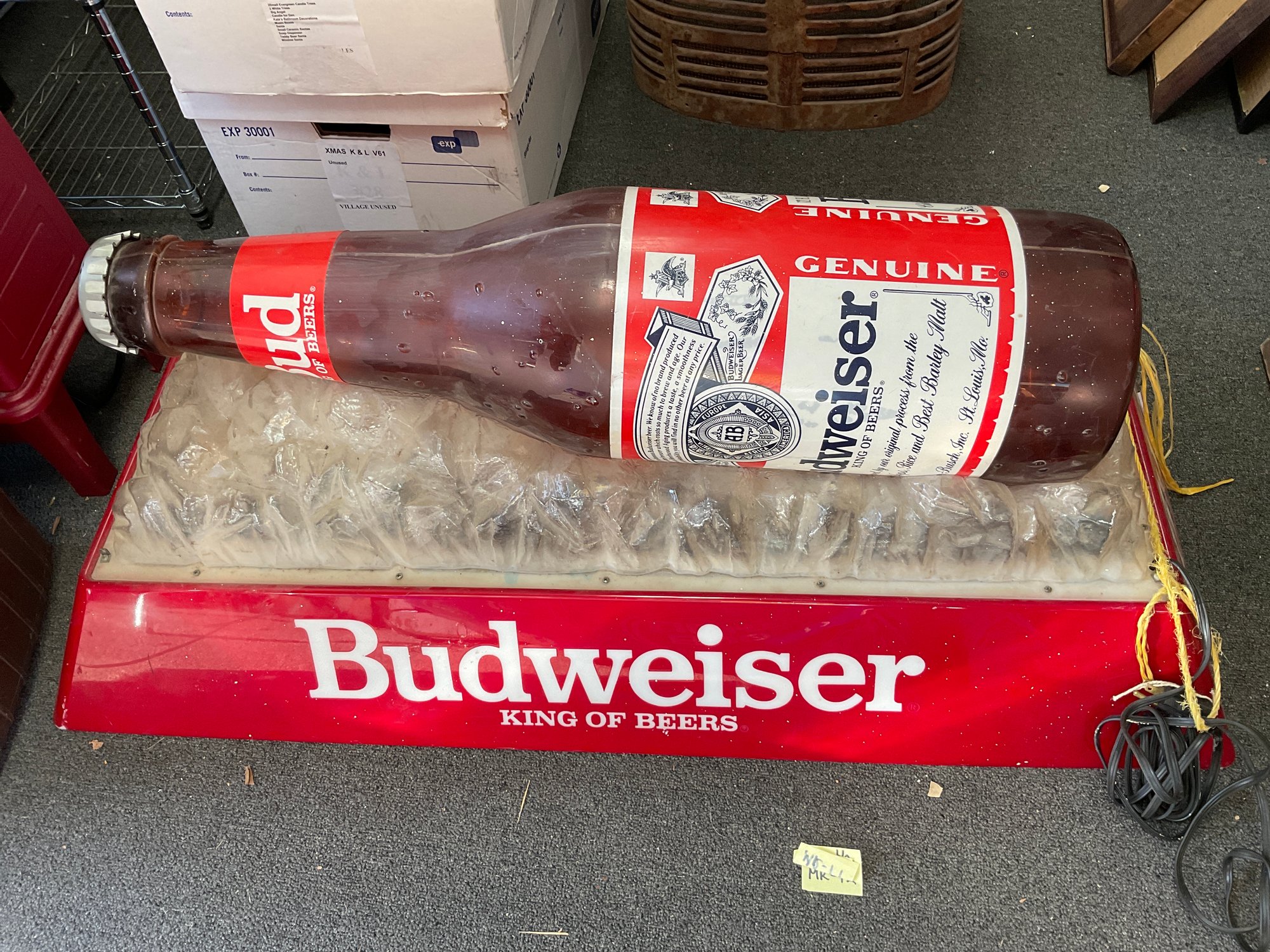 Budweiser King Of Beers Hanging Light, Pull Chain Switch On/off - 18 In ...