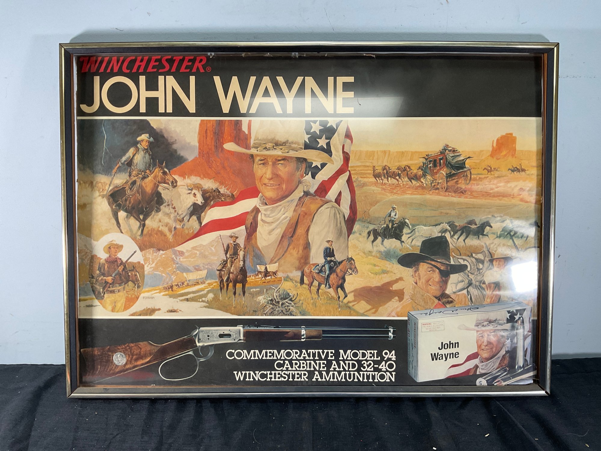 Vintage Winchester John Wayne Print - 21 In X 29 In - Ref#Au25 #17552 ...