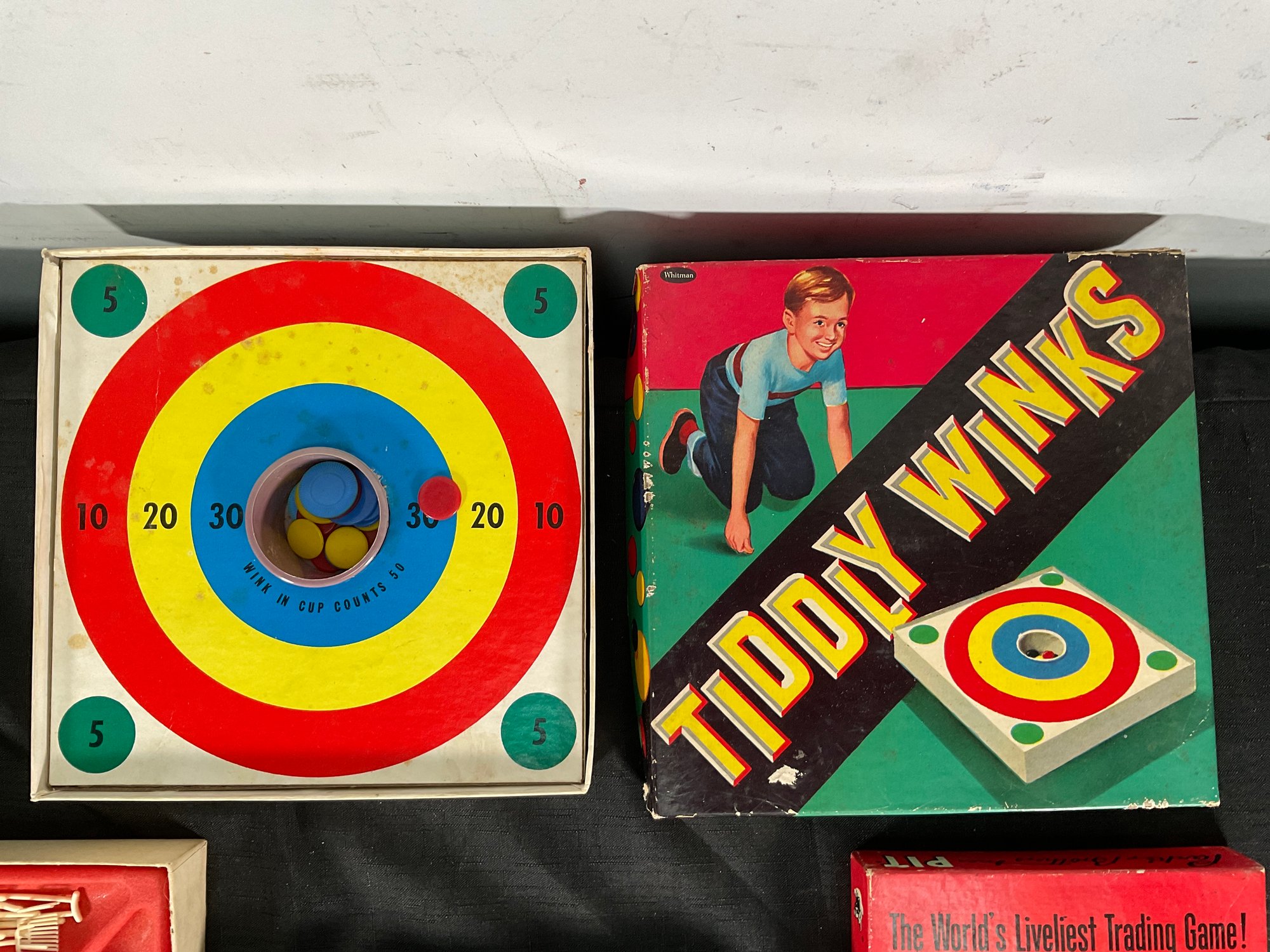 4 Vintage Games - Tiddly Winks, Jack Straws, Ching Gong, Pit - Ref#Pr23 ...